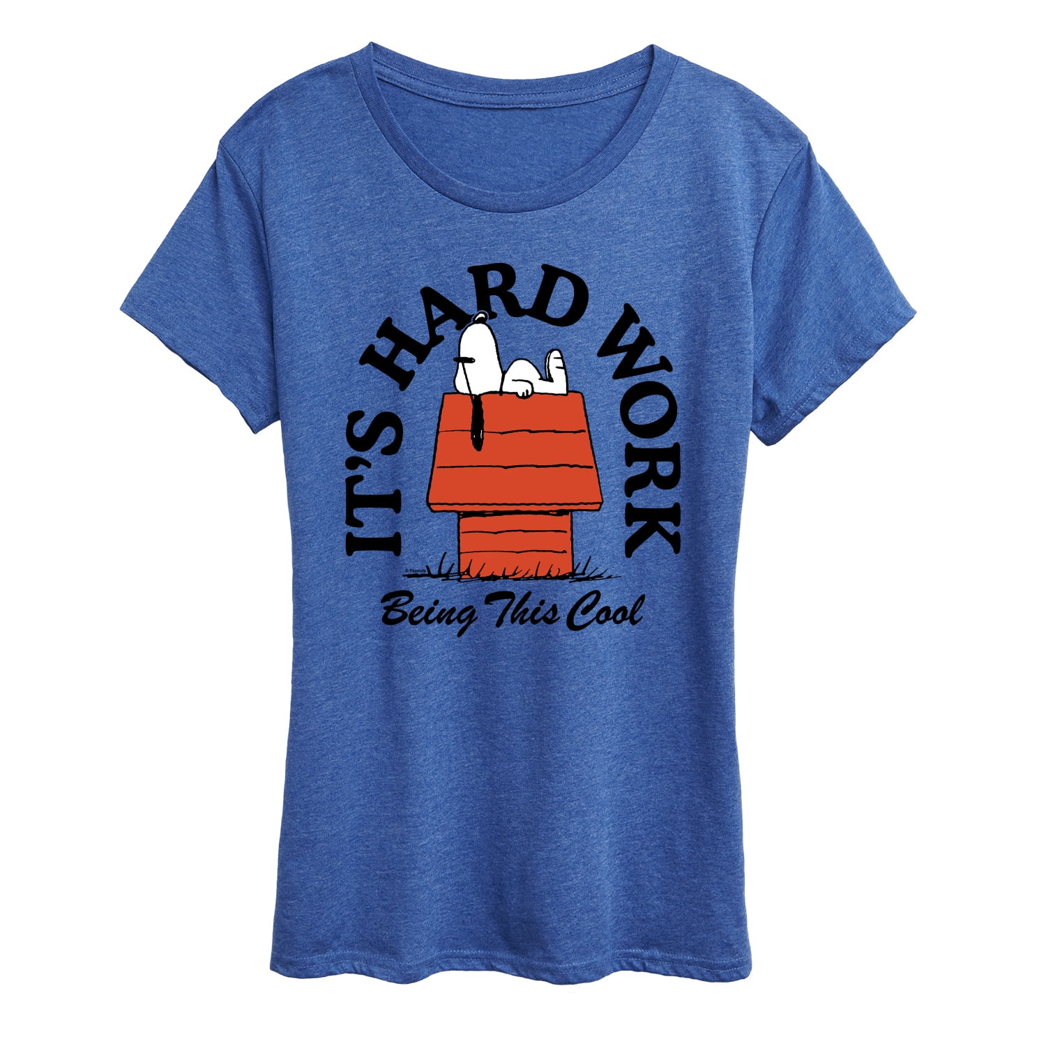 Peanuts - Hard Work Being Cool Snoopy - Women's Short Sleeve Graphic T ...