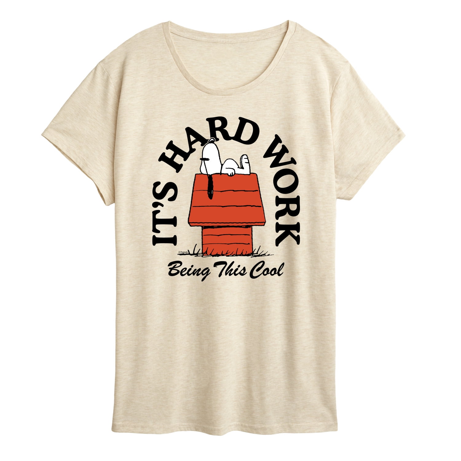 Peanuts - Hard Work Being Cool Snoopy - Women's Short Sleeve Graphic T ...