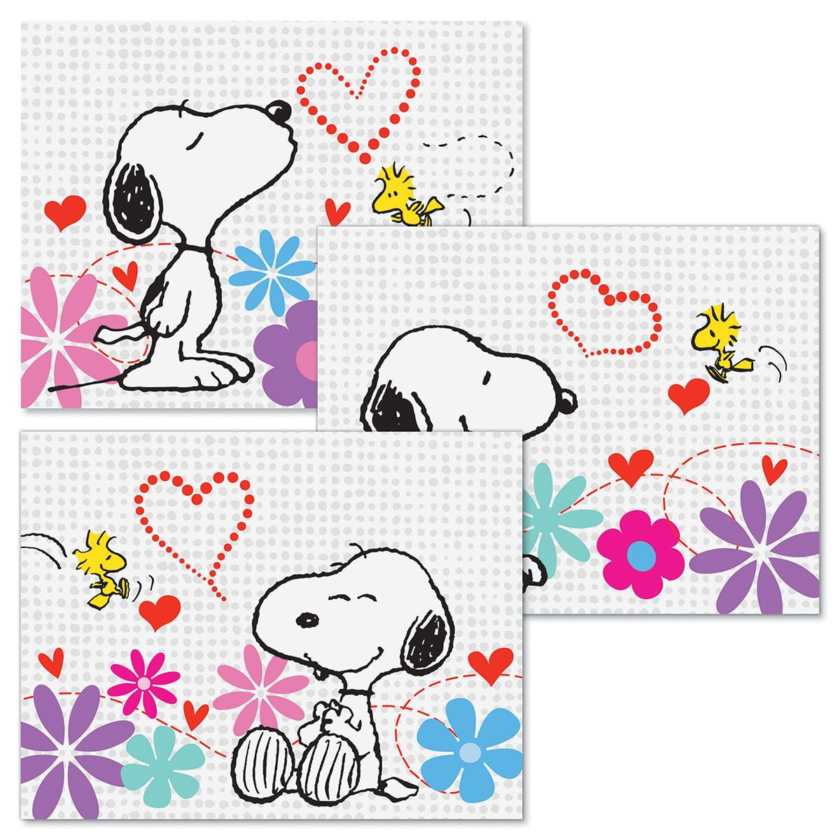 Current Peanuts® Hearts Note Cards - Set of 12 - 4.25" by 5.5" Blank ...