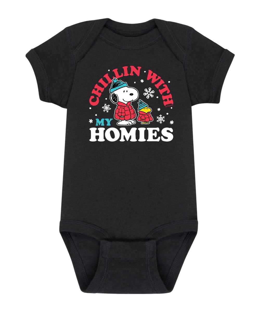 Peanuts - Holidays - Chillin With My Homies - Infant Baby One Piece ...