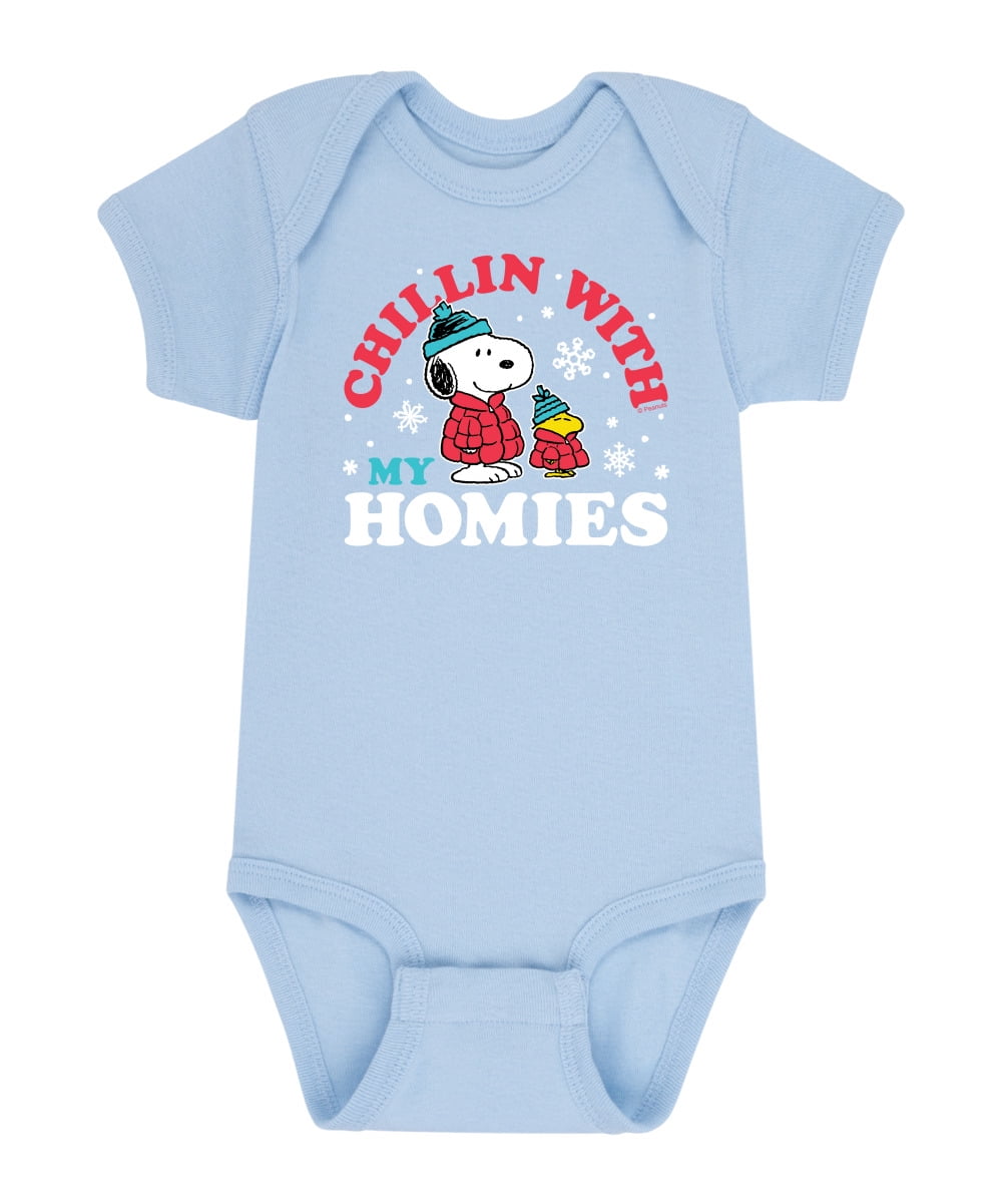 Peanuts - Holidays - Chillin With My Homies - Infant Baby One Piece ...