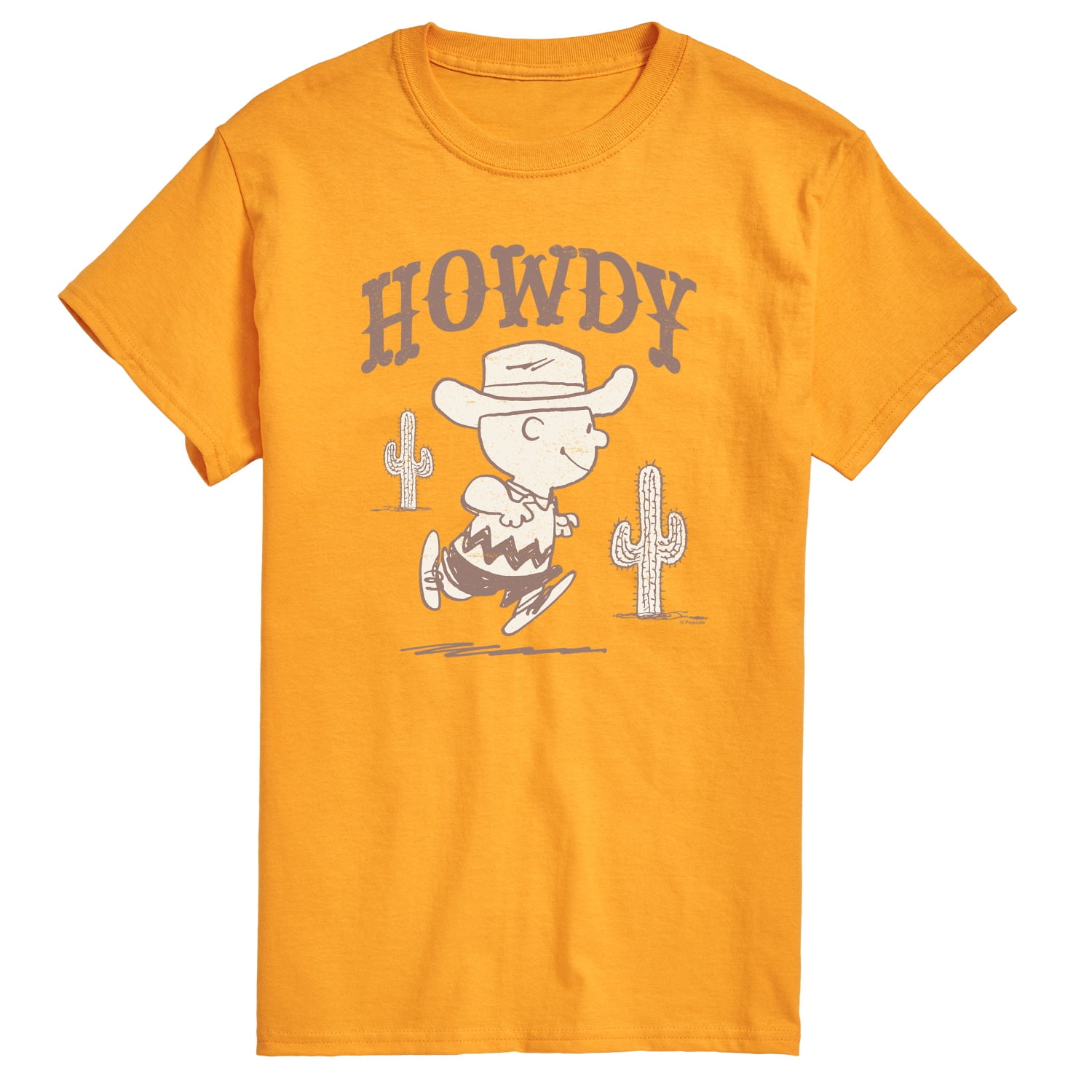 Peanuts - Howdy Charlie Brown- Men's Short Sleeve Graphic T-Shirt ...