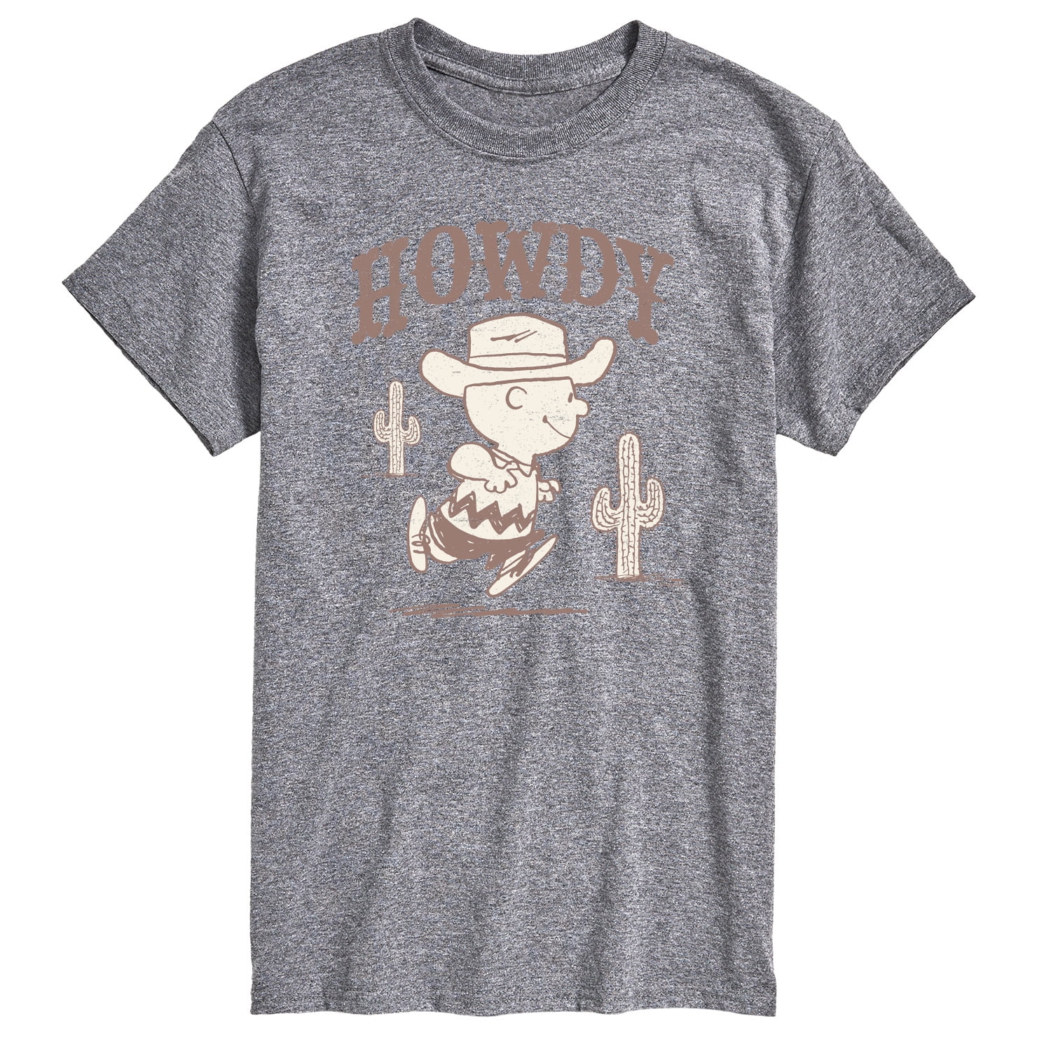Peanuts - Howdy Charlie Brown- Men's Short Sleeve Graphic T-Shirt ...