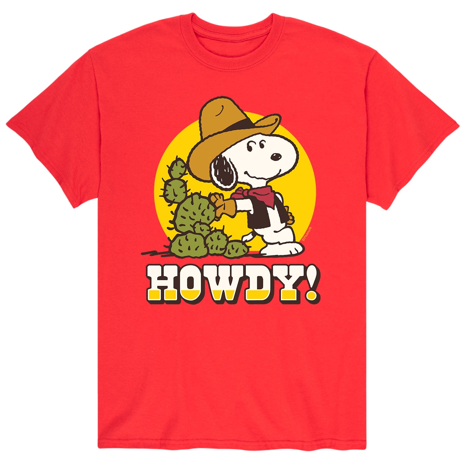 Peanuts - Howdy - Men's Short Sleeve Graphic T-Shirt - Walmart.com