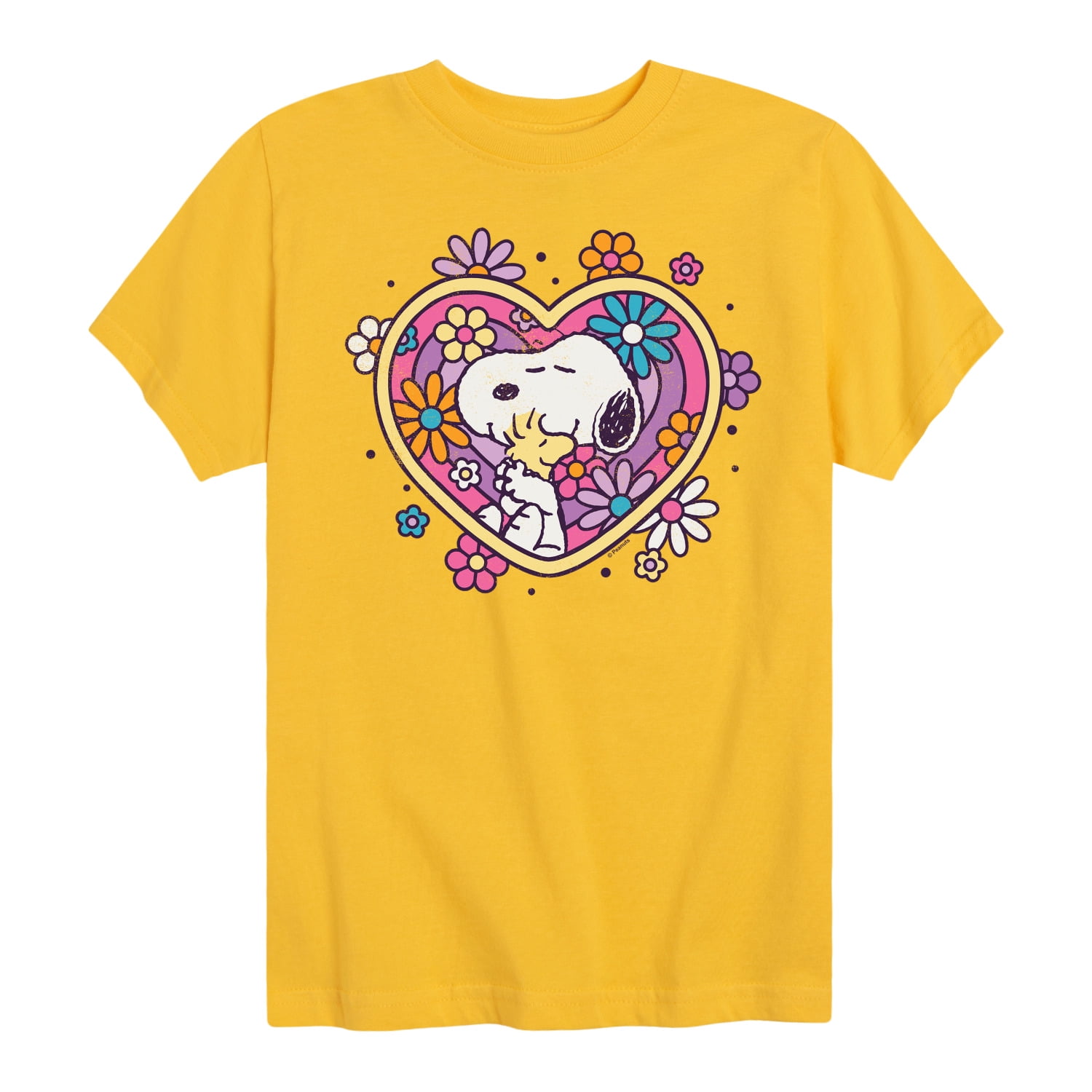 Peanuts - Hug Heart Flower - Toddler And Youth Short Sleeve Graphic T ...
