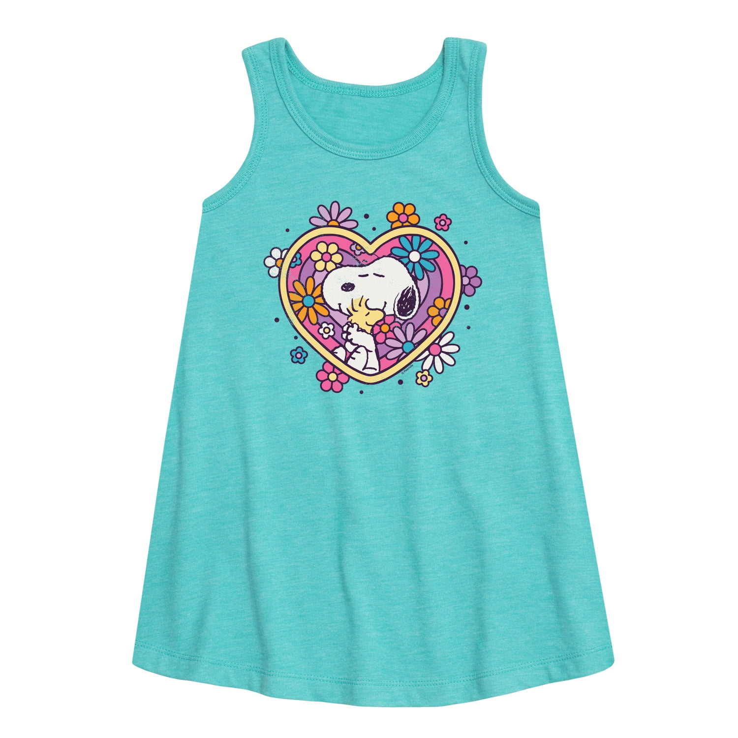 Peanuts - Hug Heart Flower - Toddler and Youth Girls A-line Dress ...