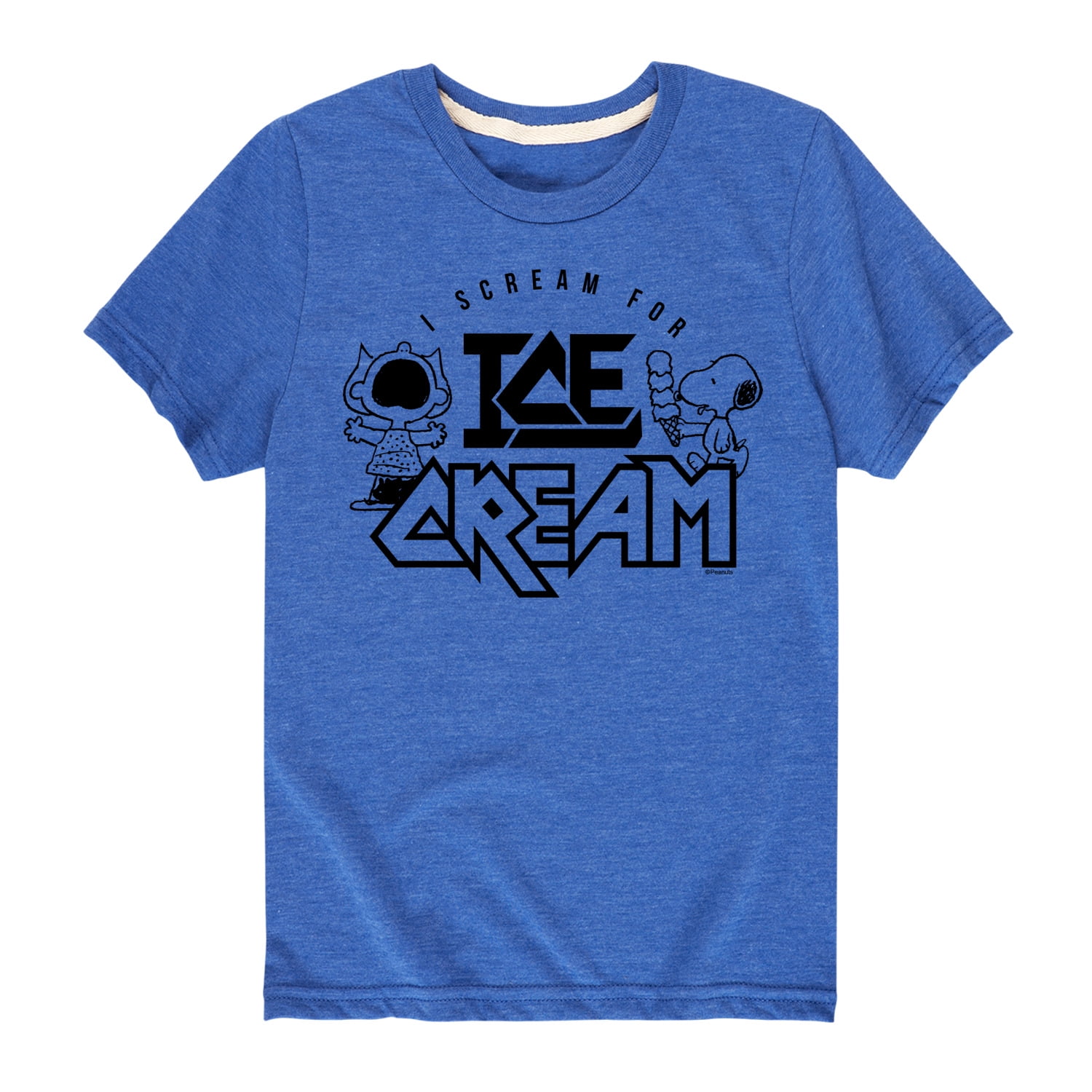 Peanuts - I Scream For Ice Cream - Toddler And Youth Short Sleeve ...