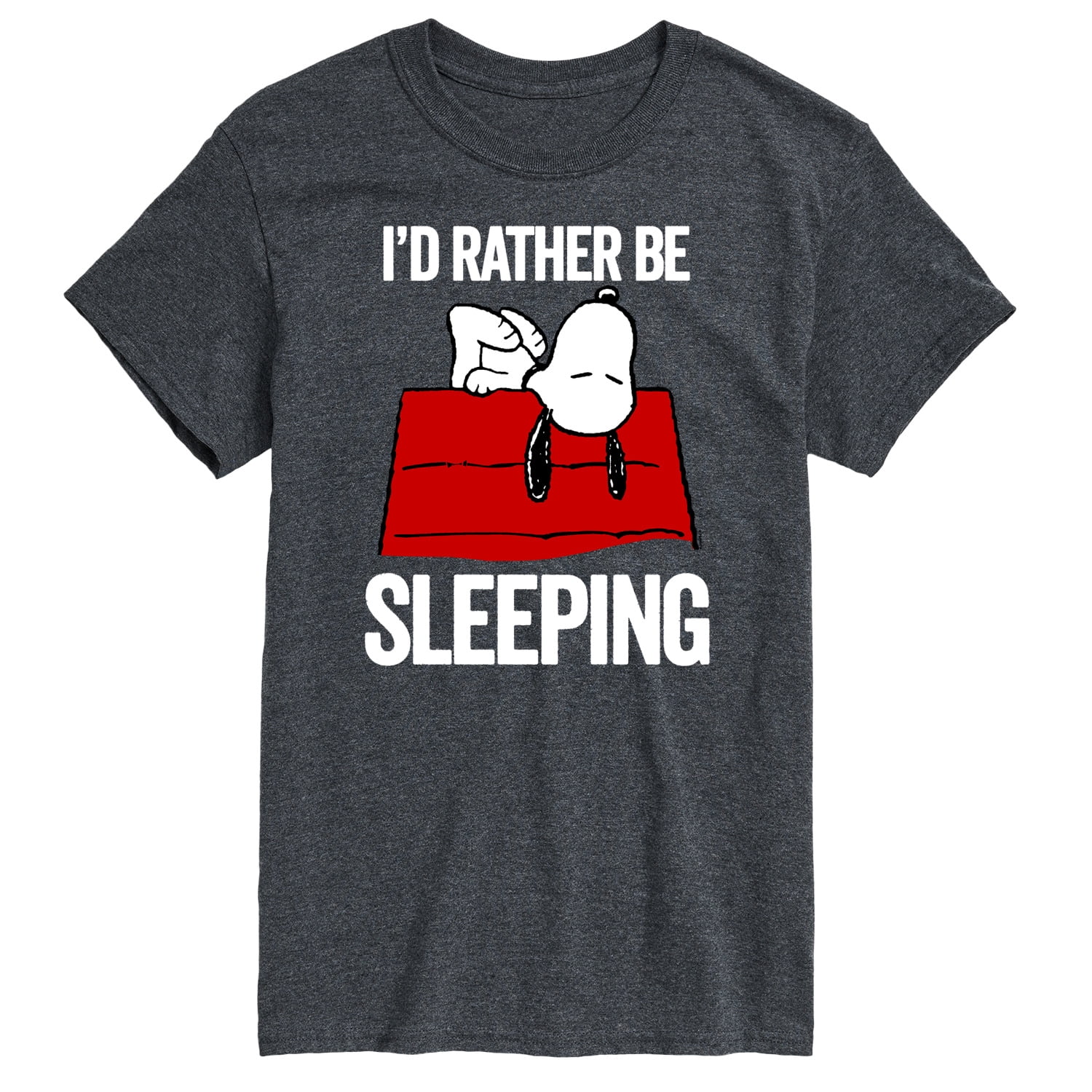 Peanuts - I'd Rather Be Sleeping - Men's Short Sleeve Graphic T-Shirt ...