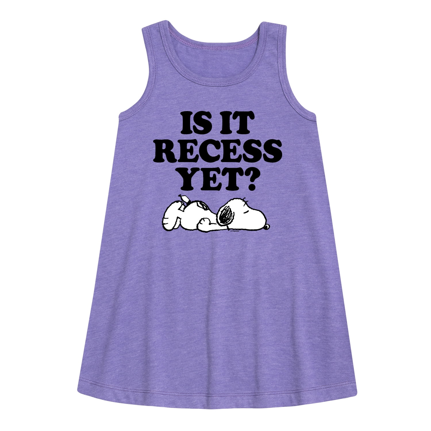 Peanuts - Is It Recess Yet - Toddler and Youth Girls A-line Dress ...