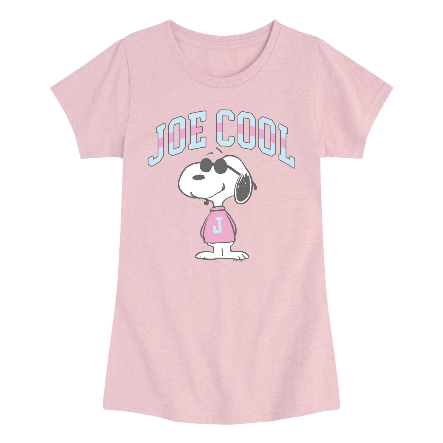 Peanuts - Joe Cool Athletics - Youth Girls Fitted Short Sleeve T-Shirt ...