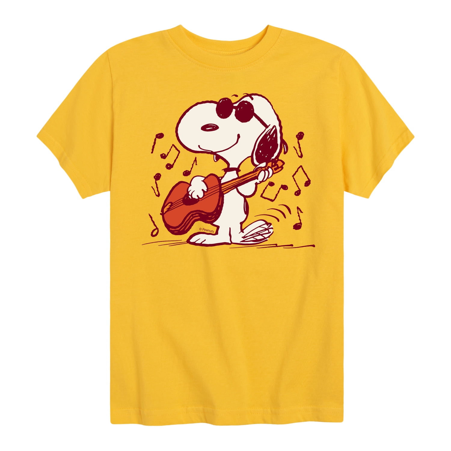 Peanuts - Joe Cool Guitar - Toddler & Youth Short Sleeve Graphic T ...