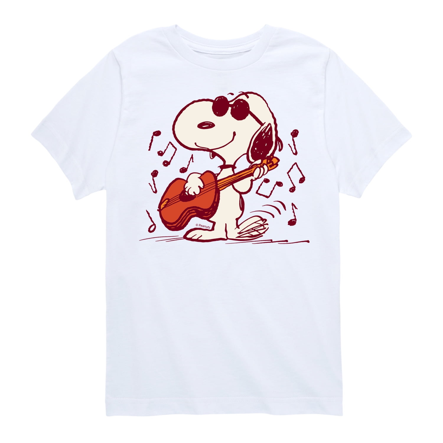 Peanuts - Joe Cool Guitar - Toddler & Youth Short Sleeve Graphic T ...