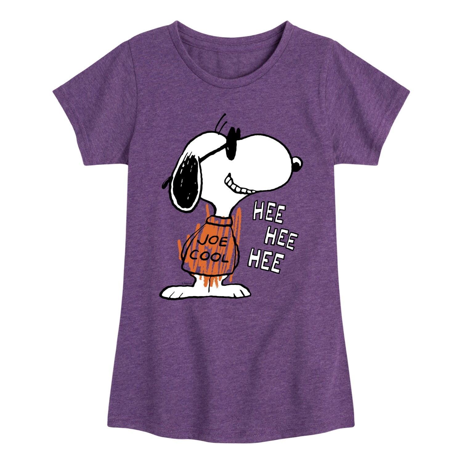 Peanuts - Joe Cool Hee Hee Hee - Youth Girls Short Sleeve Tee - Walmart.com