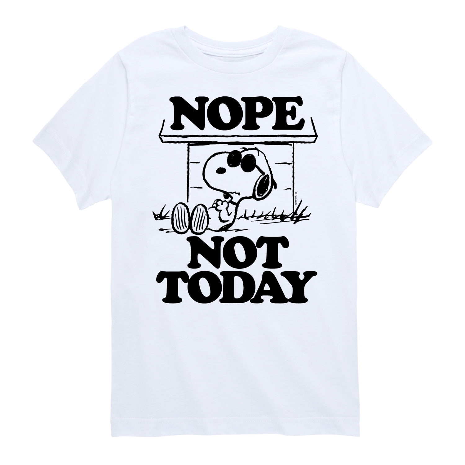 Peanuts - Joe Cool Nope Not Today - Toddler & Youth Short Sleeve ...
