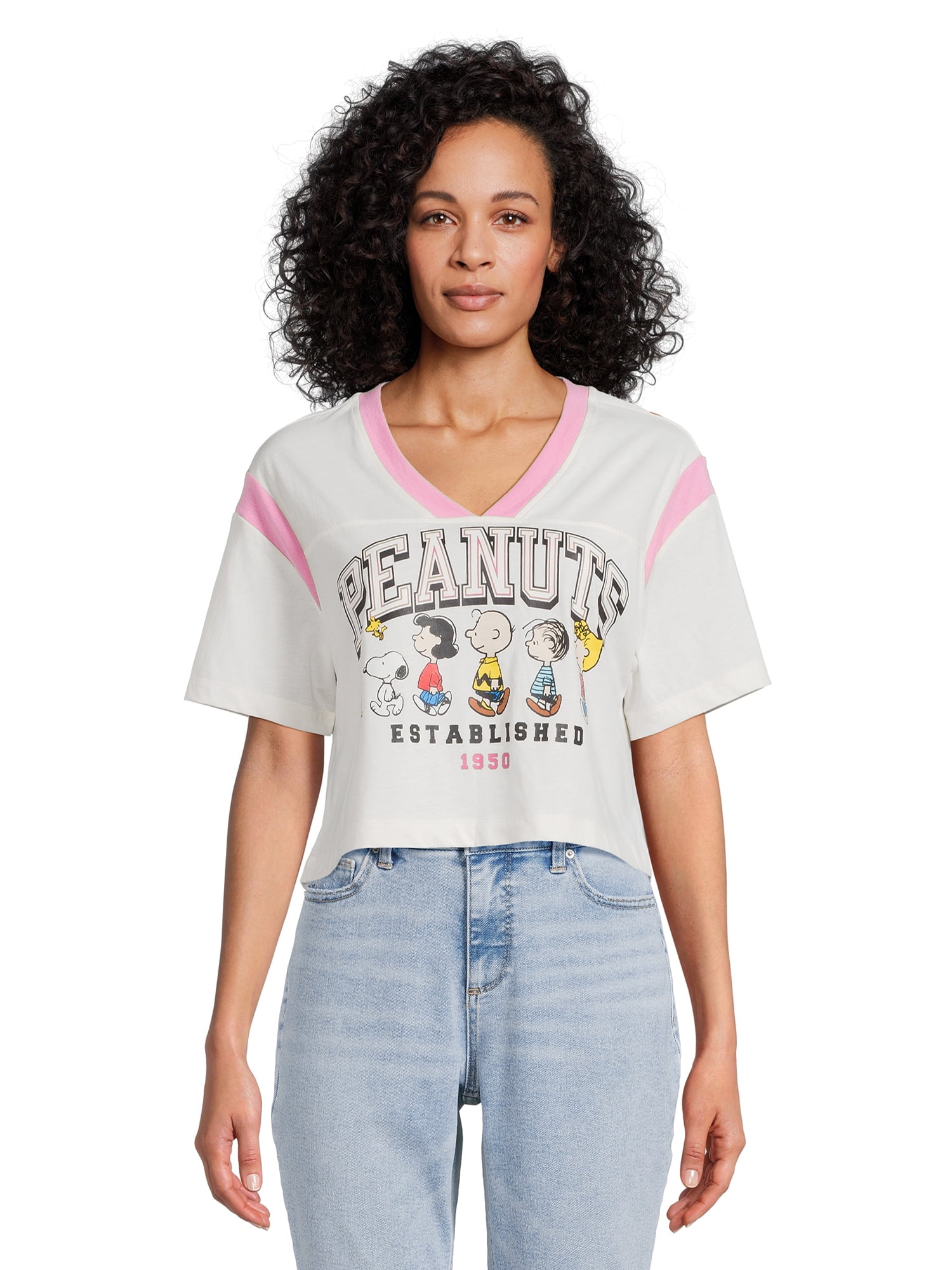 Peanuts Juniors' Skimmer Graphic Tee with Short Sleeves, Sizes XS-XXXL ...