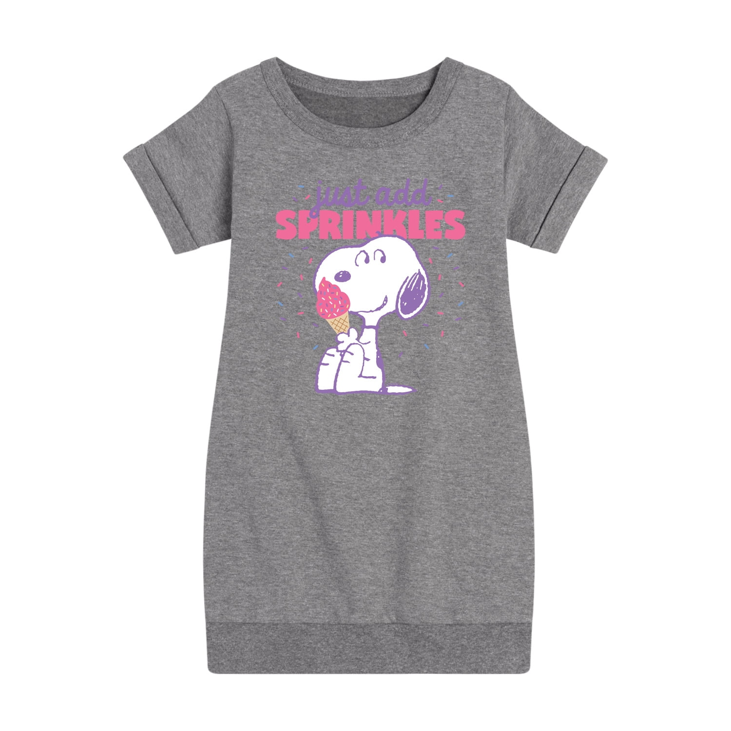 Peanuts - Just Add Sprinkles - Youth Girls Fleece Dress - Walmart.com