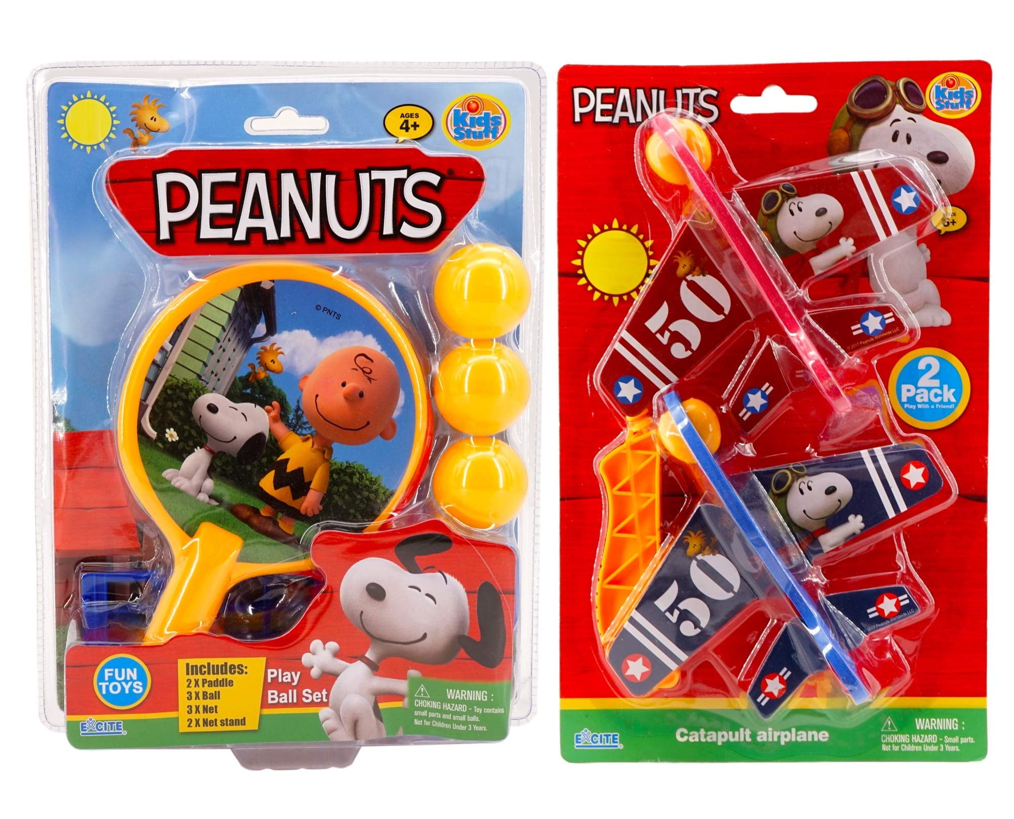 Peanuts Kids Play Bundle - Catapult Airplanes and Table Tennis Play ...