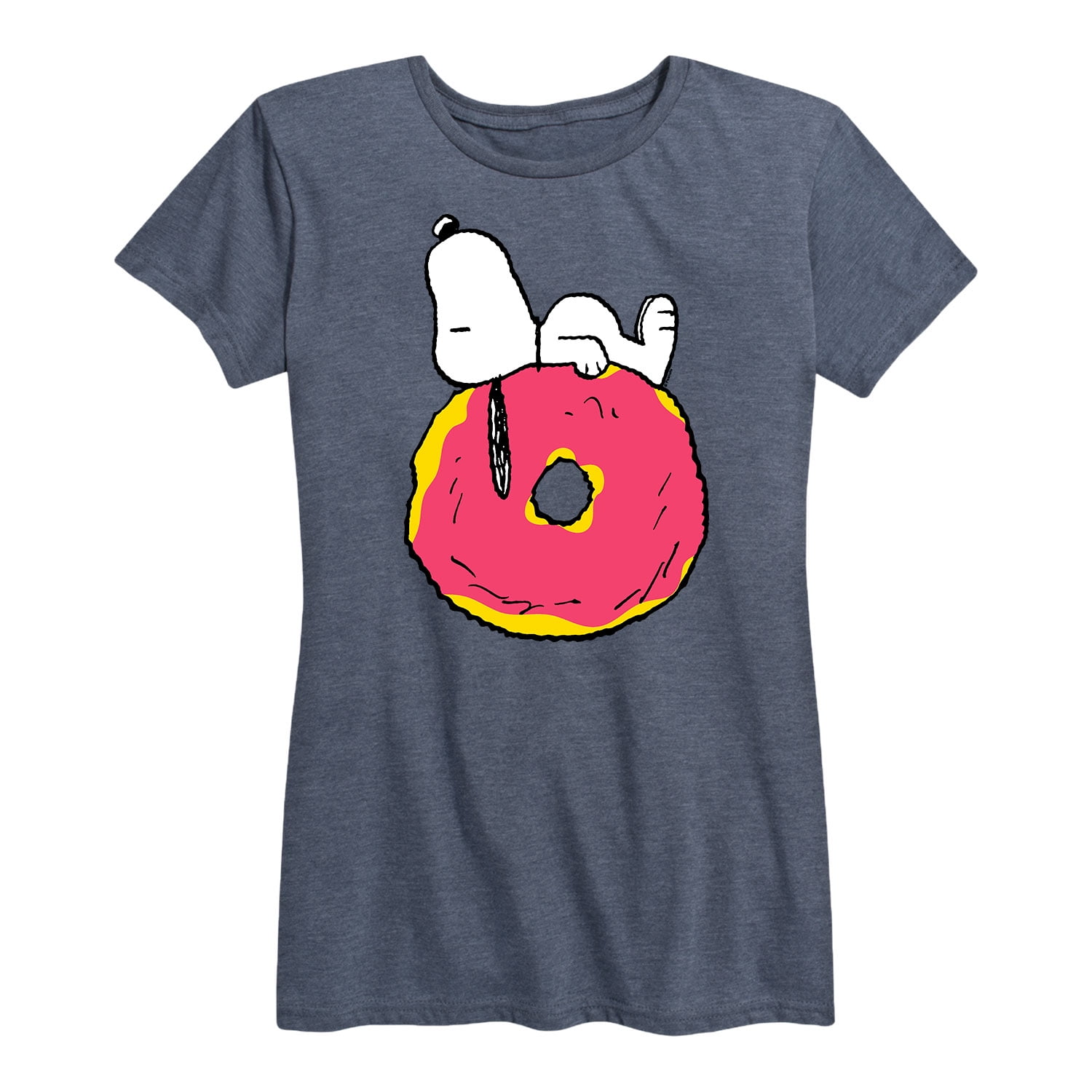 Peanuts - Lazy Snoopy - Women's Short Sleeve Graphic T-Shirt - Walmart.com