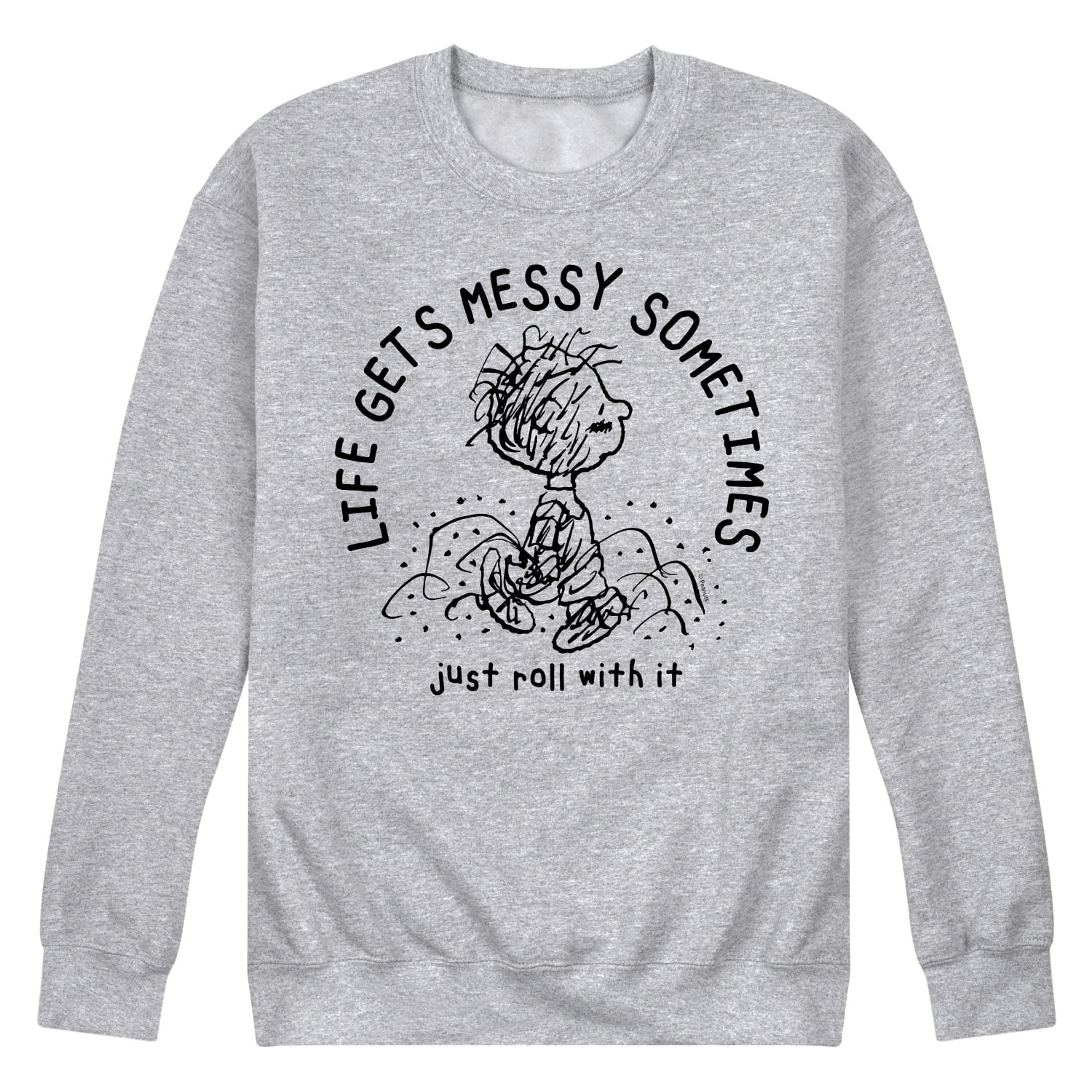 Peanuts - Life Gets Messy Pig Pen - Men's Crew Neck Fleece Pullover ...