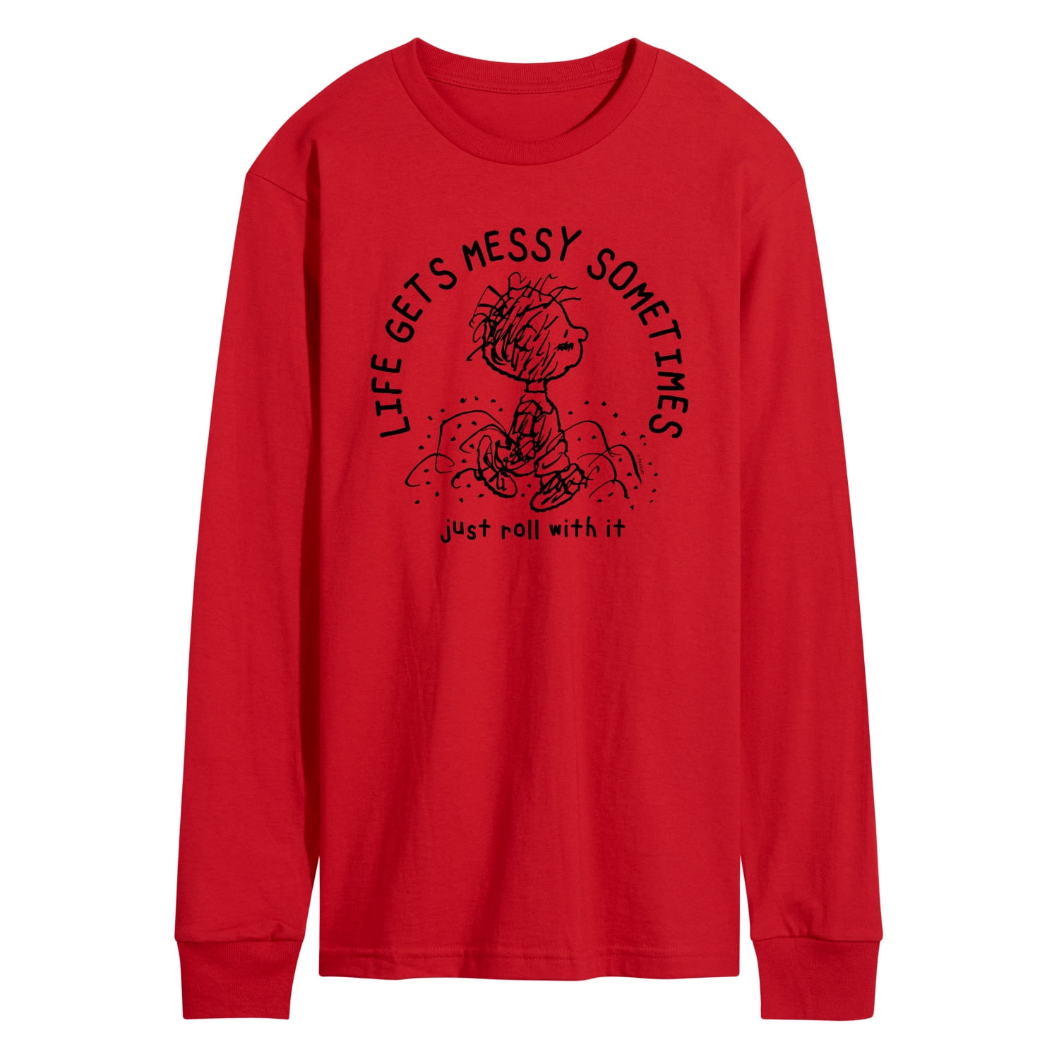 Peanuts - Life Gets Messy Pig Pen - Men's Long Sleeve T-Shirt - Walmart.com