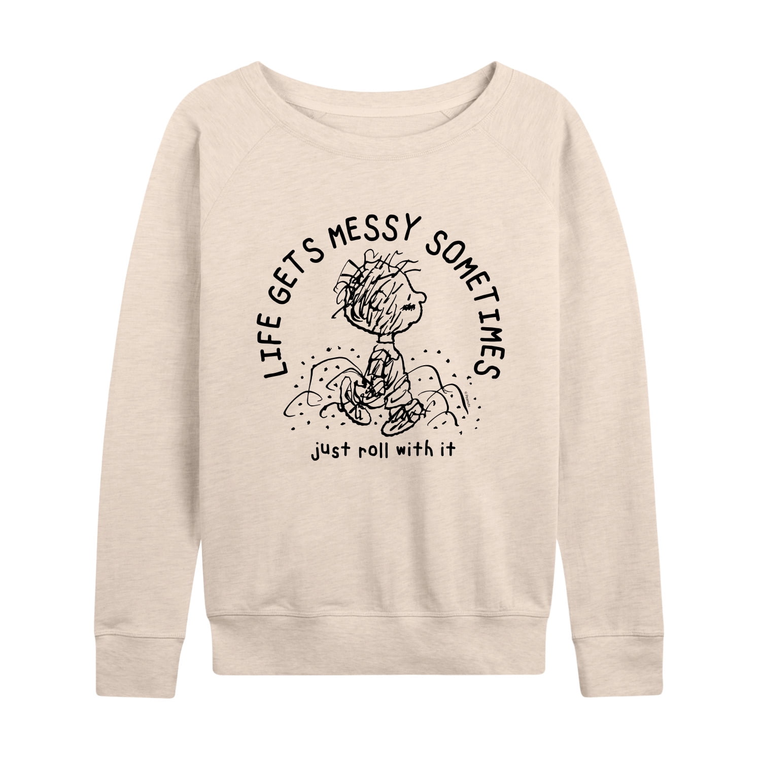 Peanuts - Life Gets Messy Pig Pen - Women's Lightweight French Terry ...