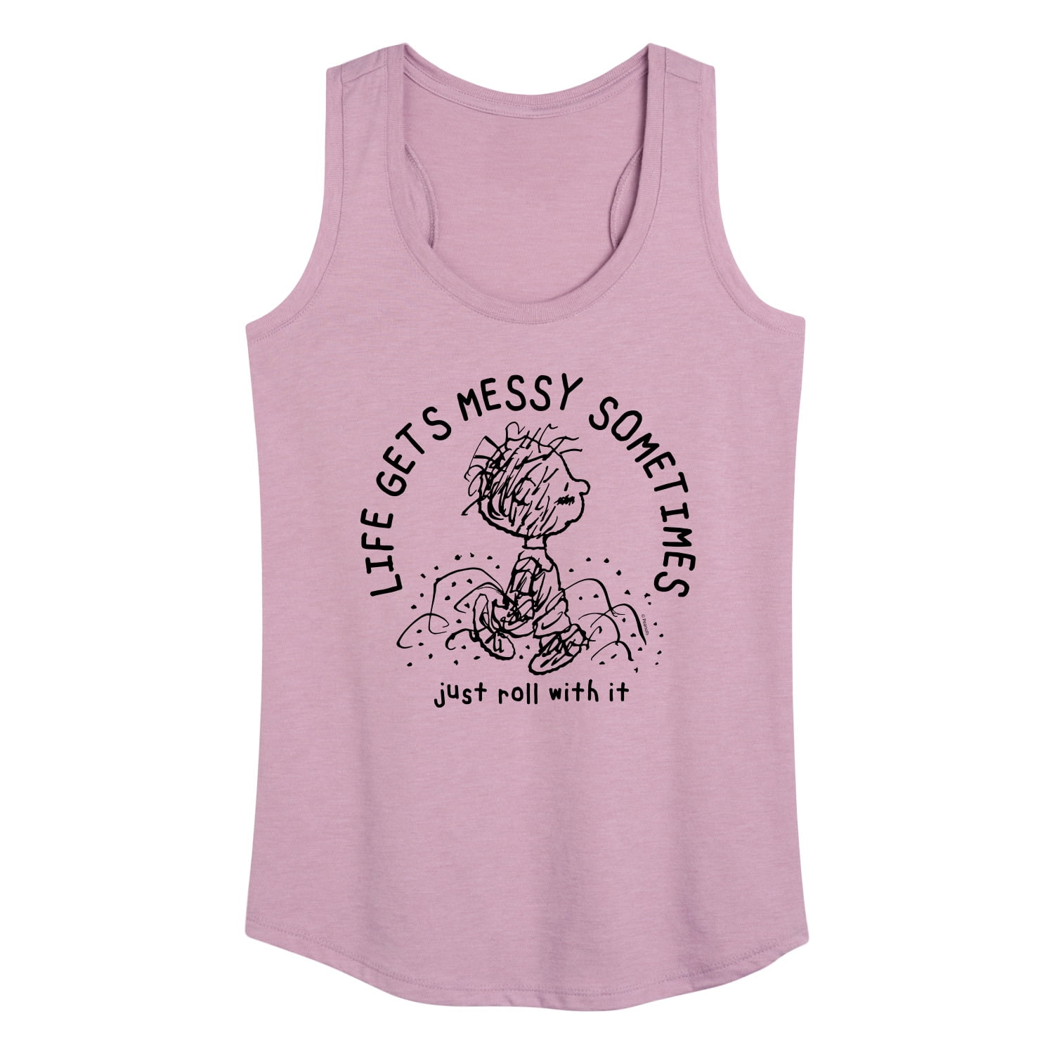 Peanuts - Life Gets Messy Pig Pen - Women's Racerback Tank Top ...