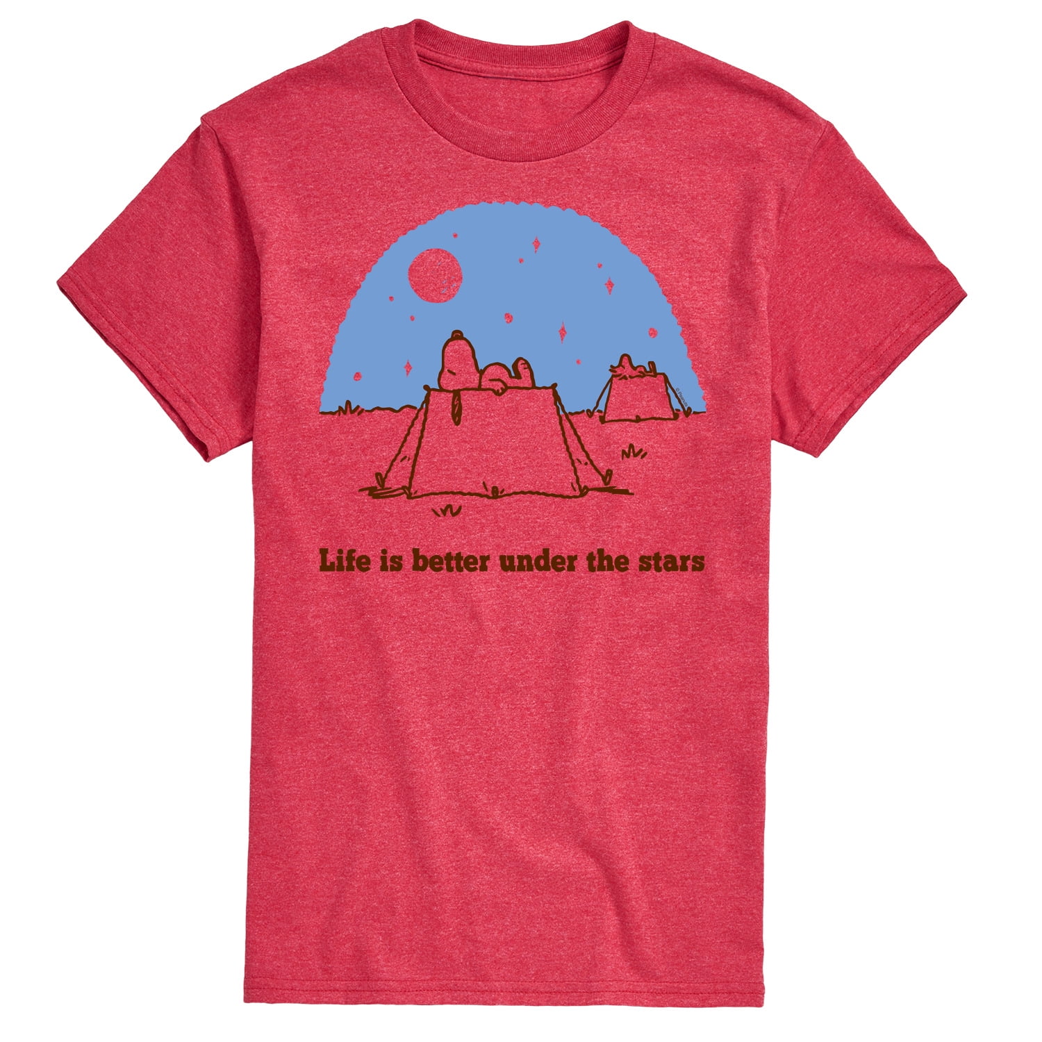 Peanuts - Life Is Better Under The Stars - Men's Short Sleeve Graphic T ...