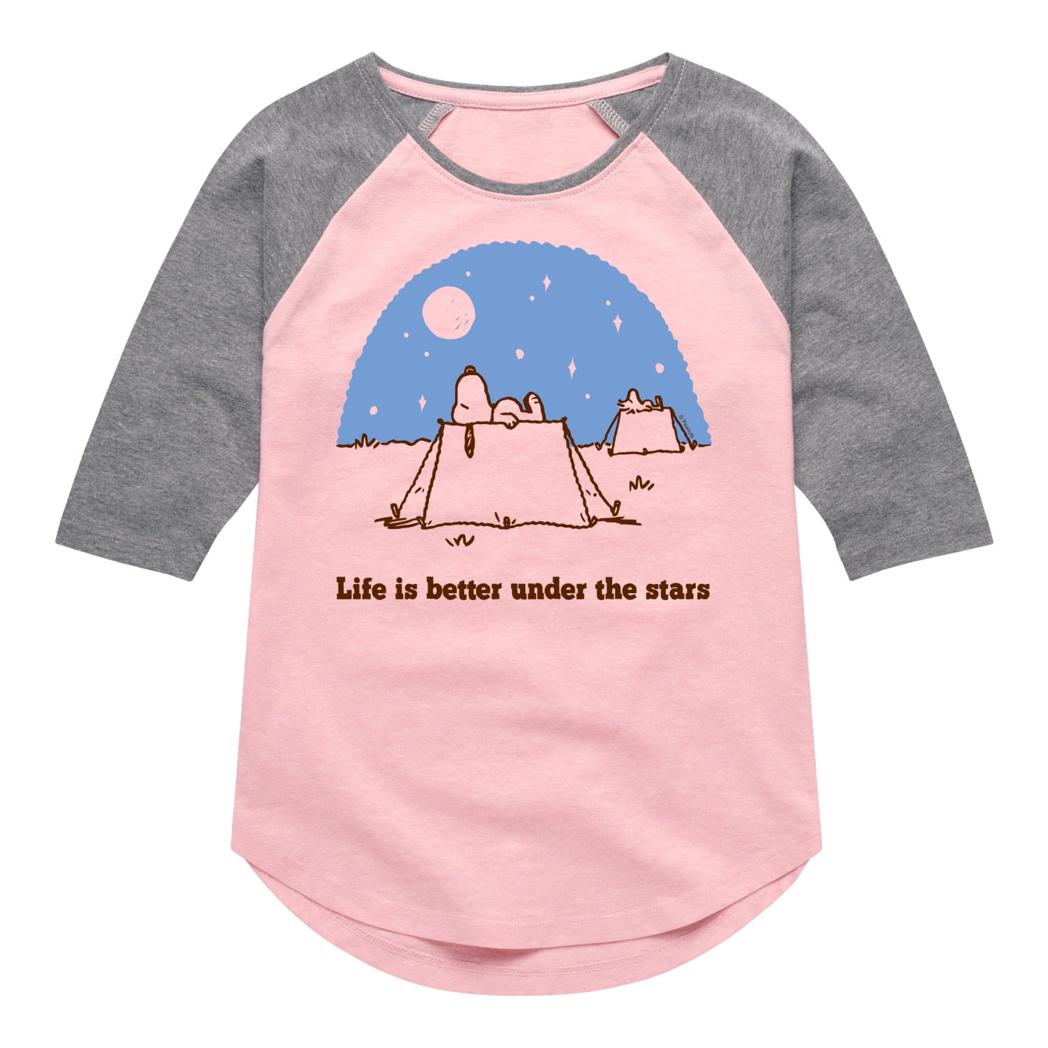 Peanuts - Life Is Better Under The Sun - Toddler And Youth Girls Raglan ...