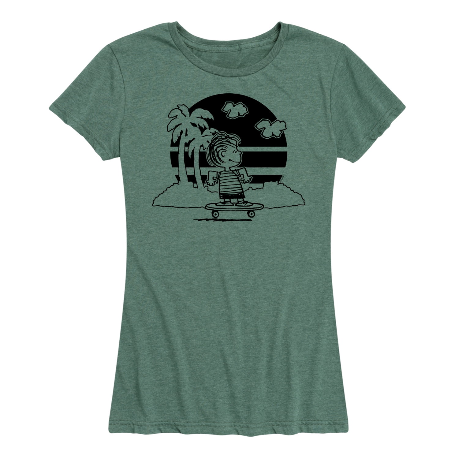 Peanuts - Linus Skateboarding - Women's Short Sleeve Graphic T-Shirt ...