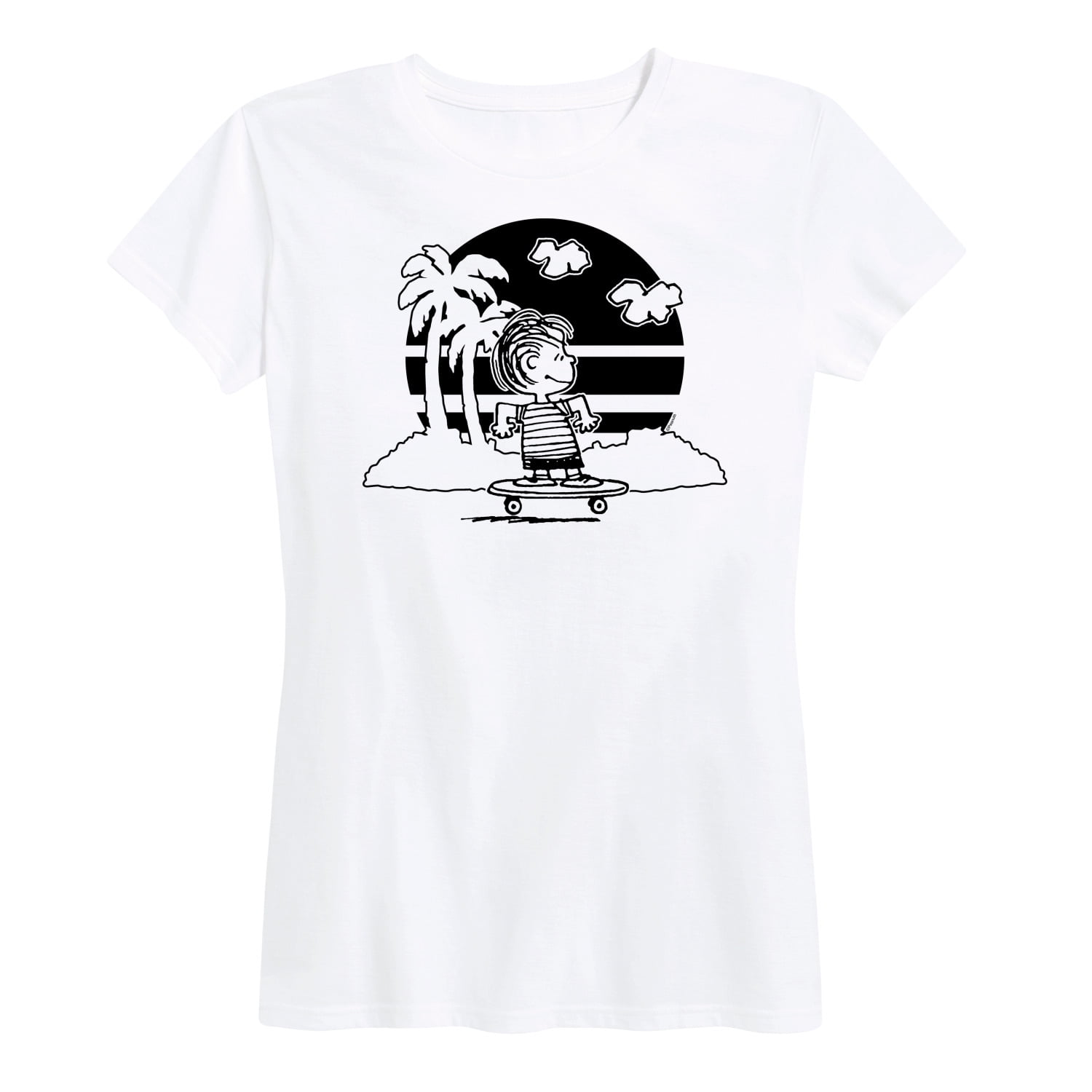 Peanuts - Linus Skateboarding - Women's Short Sleeve Graphic T-Shirt ...