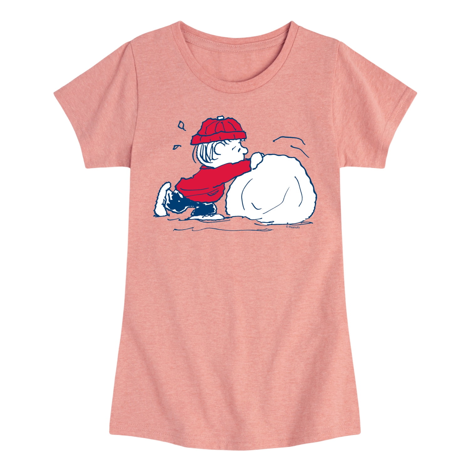Peanuts - Linus Snowball - Toddler & Youth Girls Short Sleeve Graphic T ...