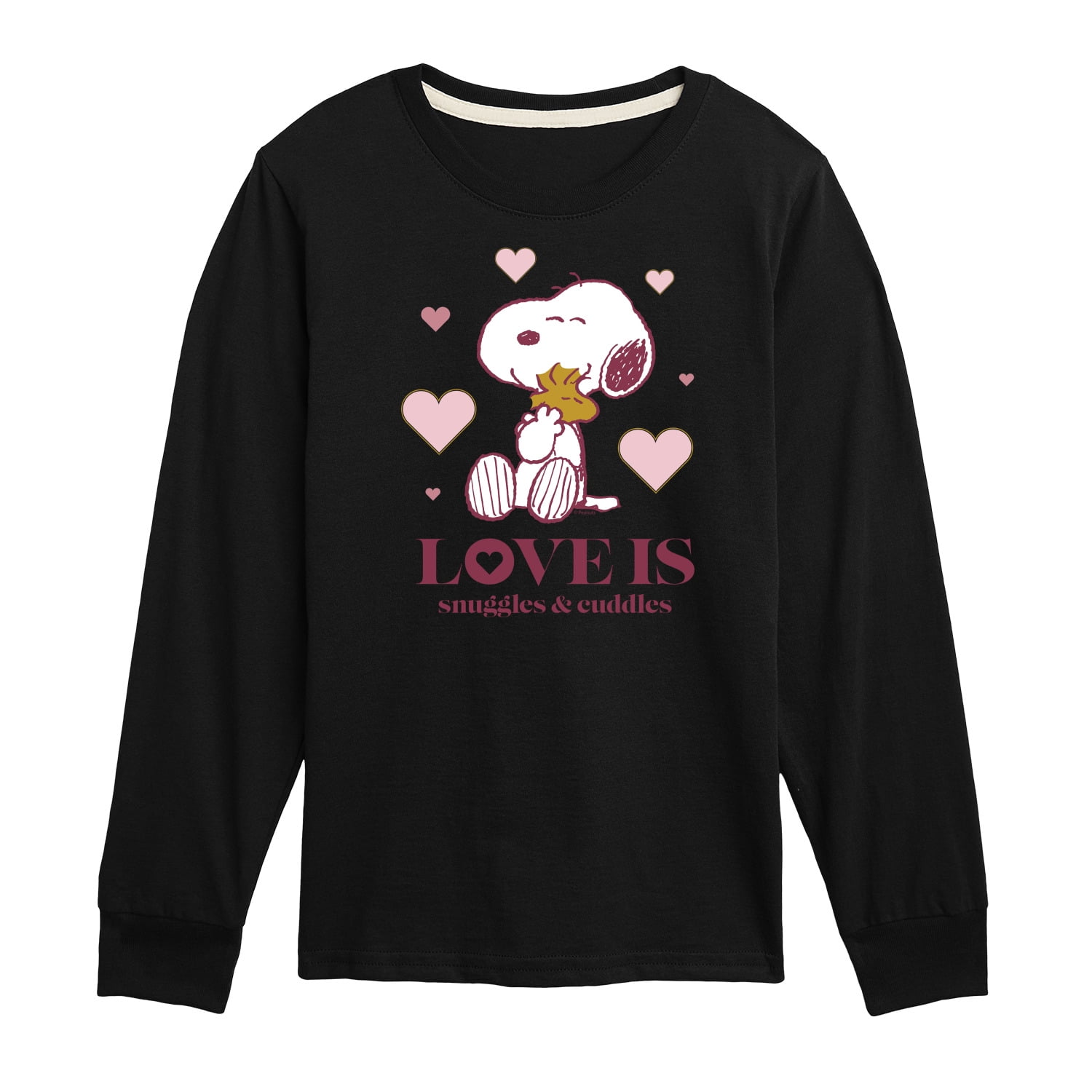 Peanuts - Love Is Snuggles And Cuddles - Toddler And Youth Long Sleeve Graphic T-Shirt - Walmart.com
