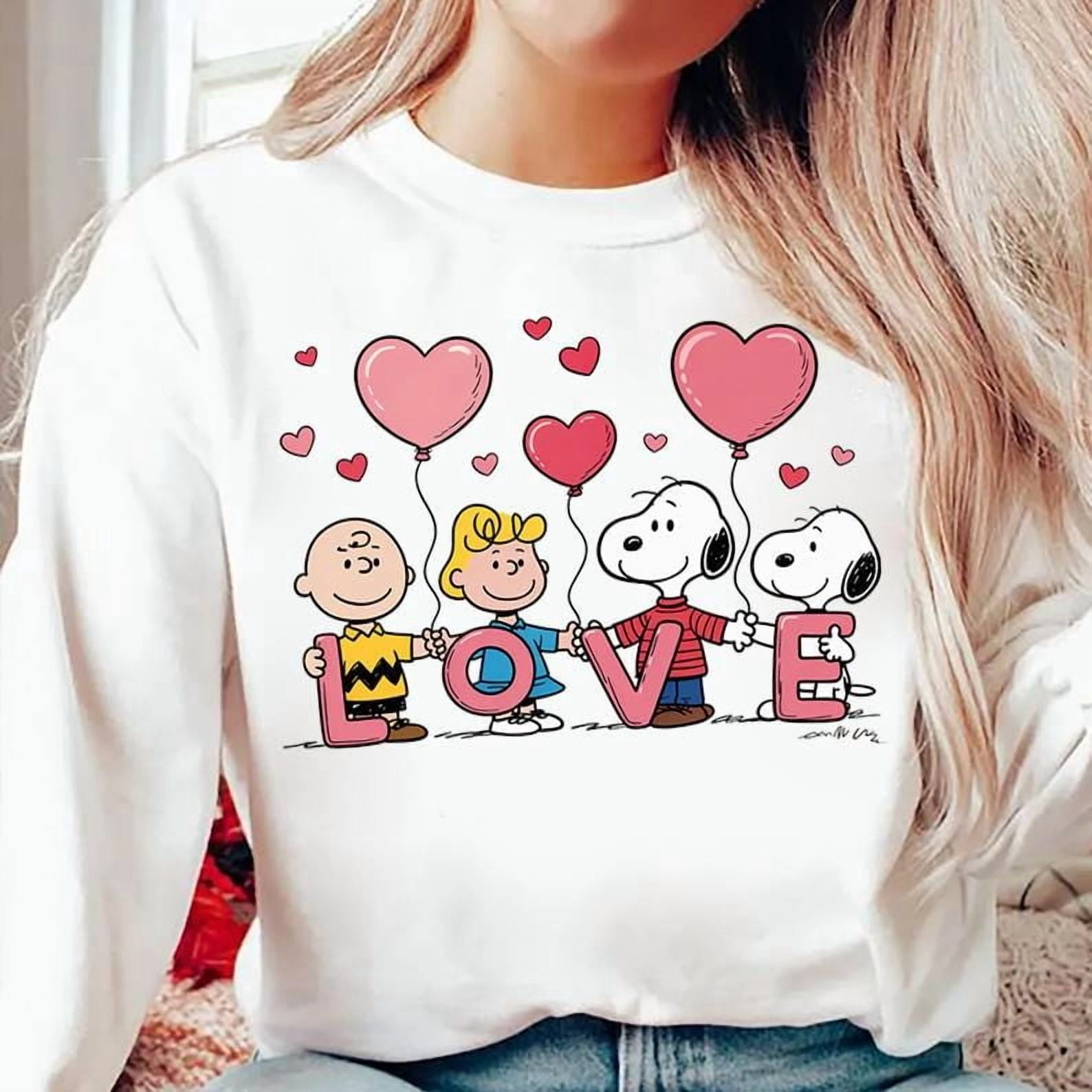 Peanuts Love Shirt, Snoopy Charlie Brown Sally Linus Valentine ...