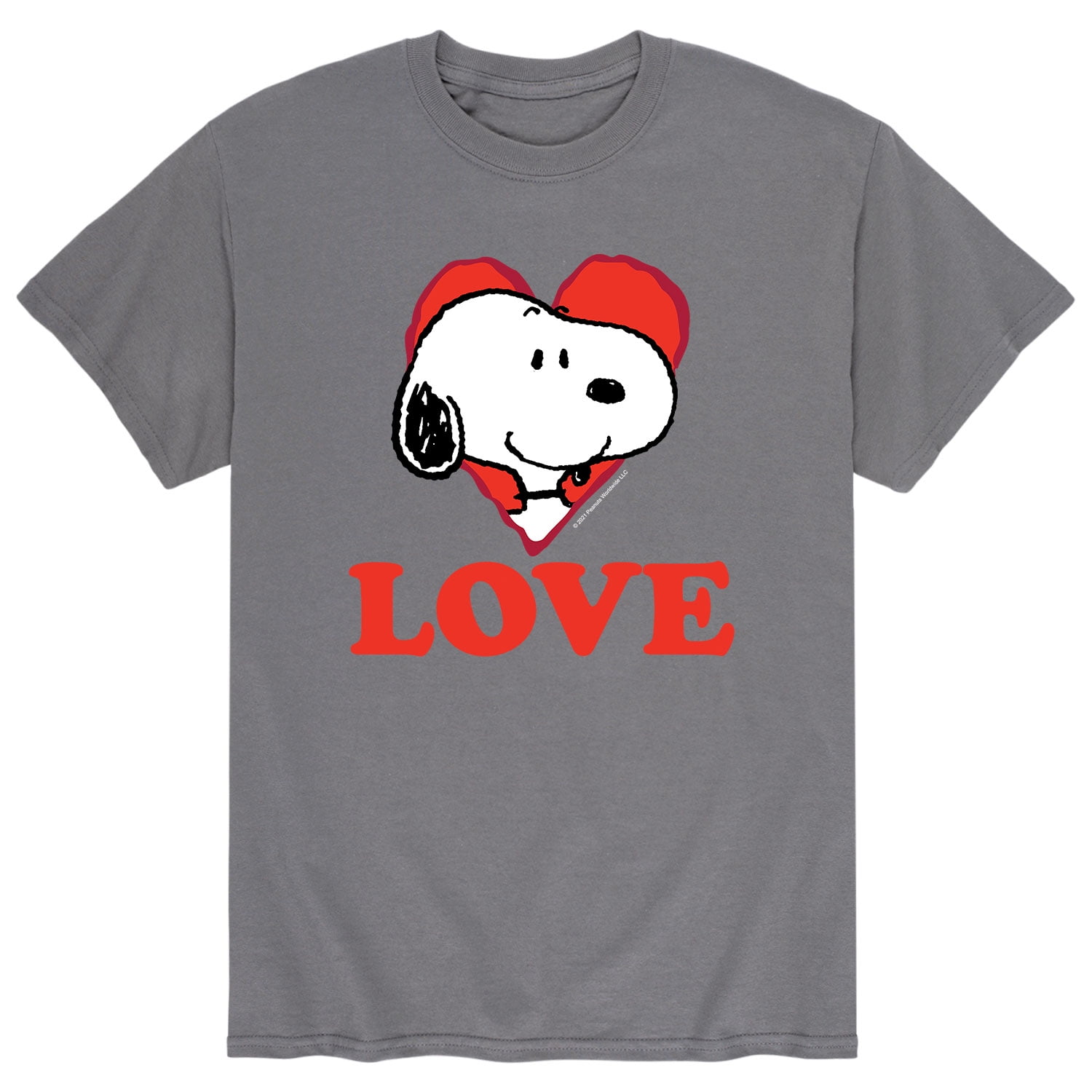 Peanuts - Love Snoopy - Men's Short Sleeve Graphic T-Shirt - Walmart.com