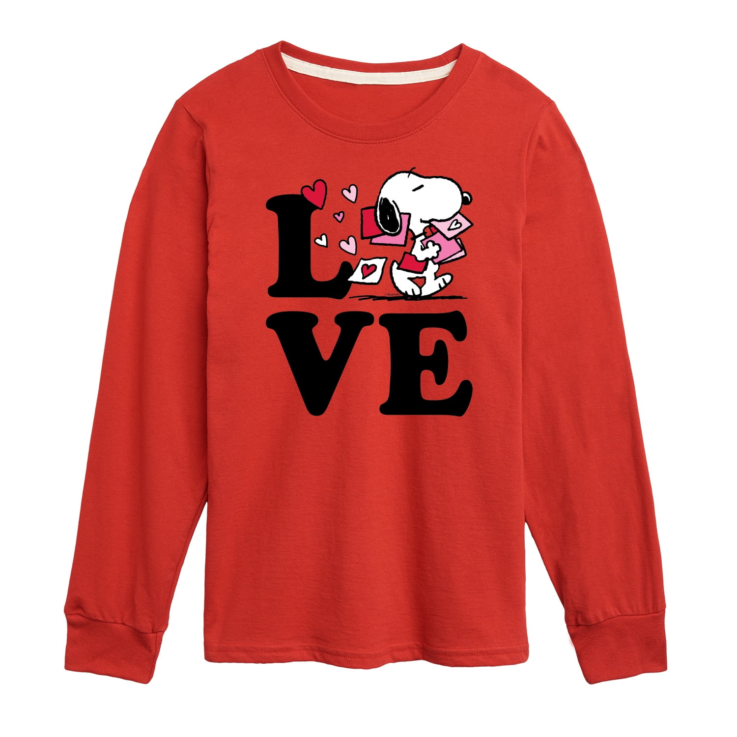 Peanuts - Love Snoopy - Toddler And Youth Long Sleeve Graphic T-Shirt - Walmart.com