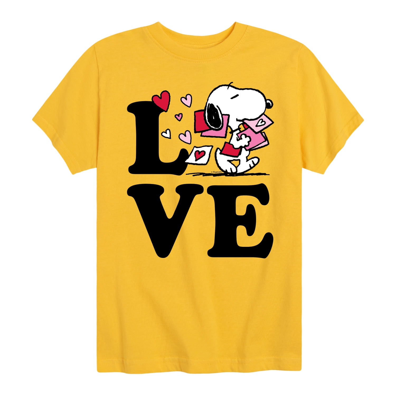 Peanuts - Love Snoopy - Toddler And Youth Short Sleeve Graphic T-Shirt - Walmart.com