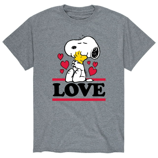 Peanuts - Love Snoopy Woodstock - Men's Short Sleeve Graphic T-Shirt - Walmart.com