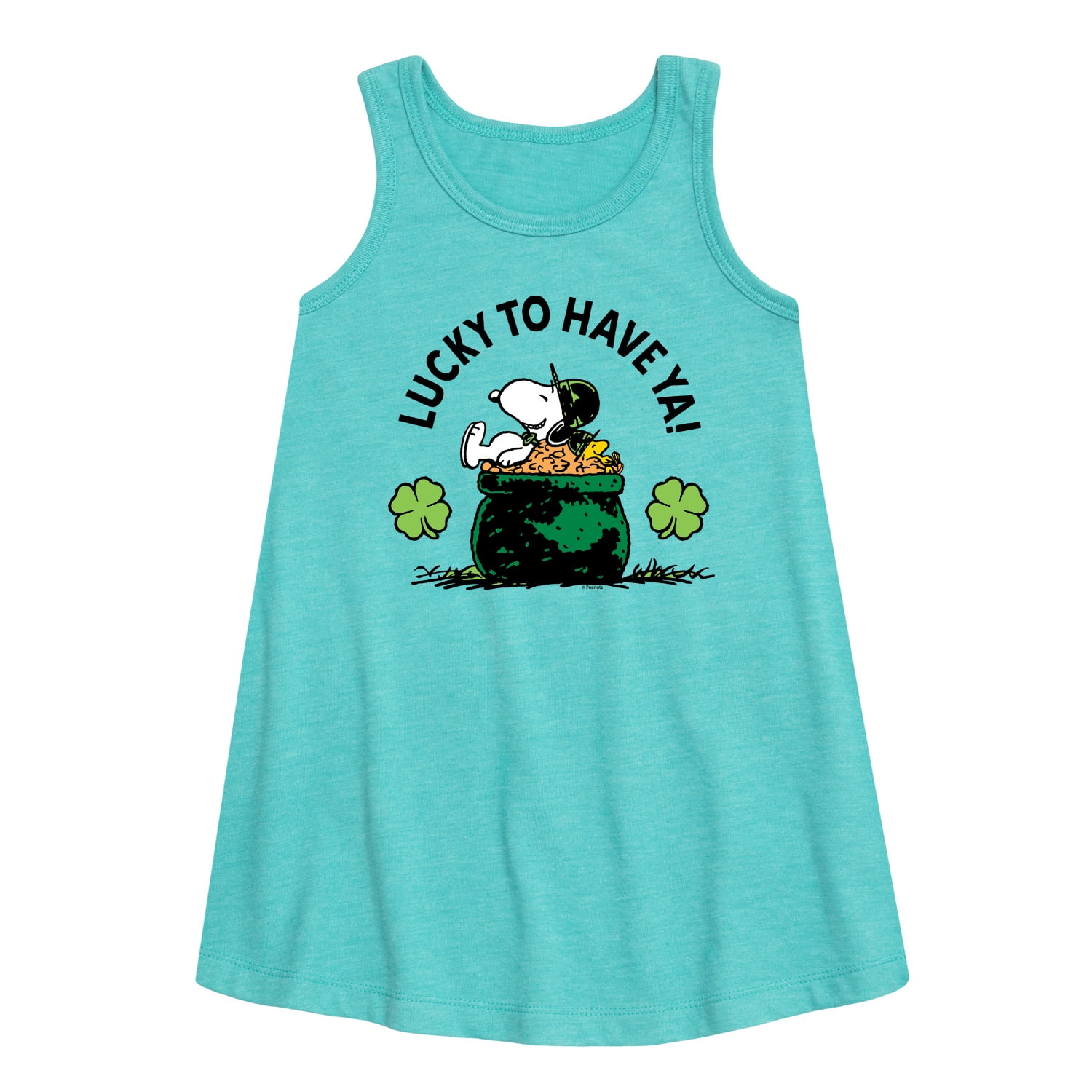 Peanuts - Lucky To Have Ya - Toddler and Youth Girls A-line Dress ...