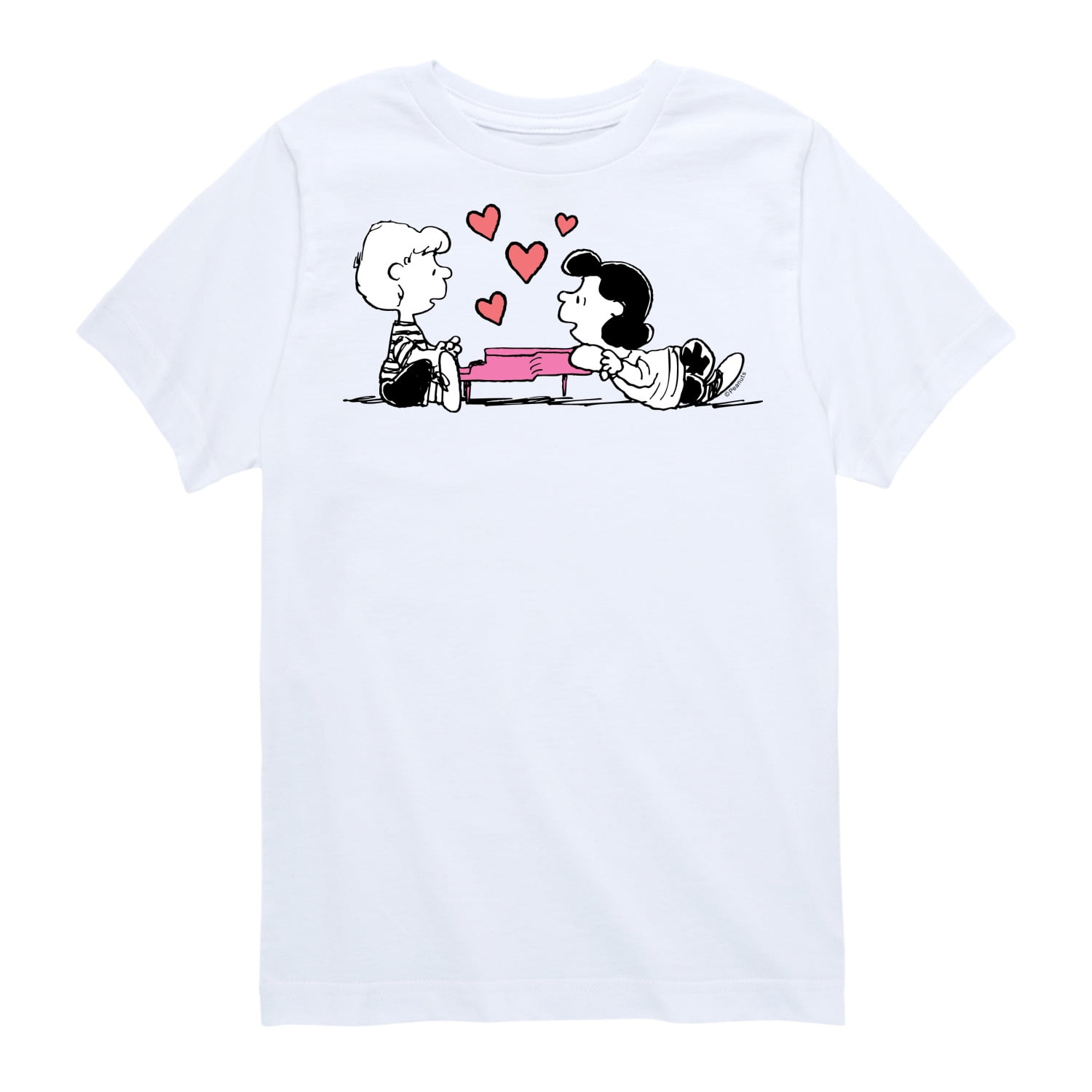 Peanuts - Lucy And Schroeder Heart Thoughts - Toddler And Youth Short ...