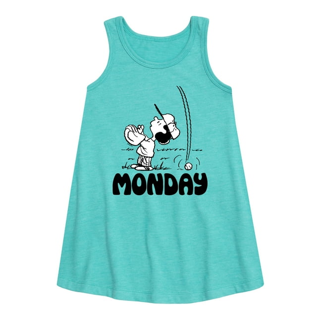 Peanuts - Lucy Monday - Toddler & Youth Girls A-line Dress - Walmart.com