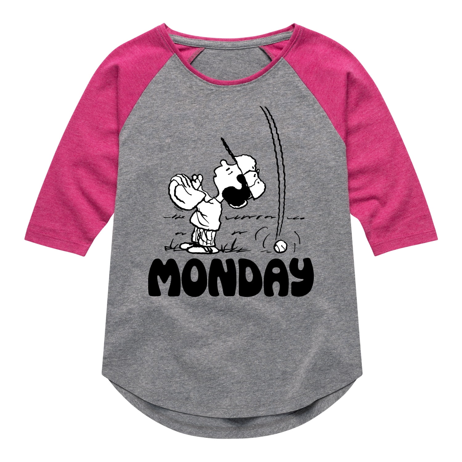Peanuts - Lucy Monday - Toddler & Youth Girls Raglan Graphic T-Shirt ...