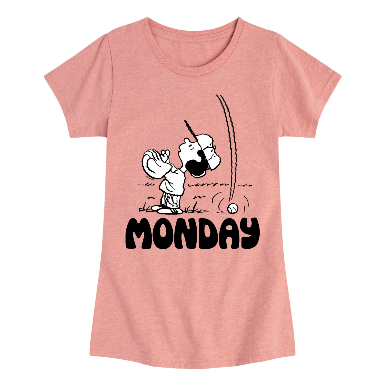 Peanuts - Lucy Monday - Toddler & Youth Girls Short Sleeve Graphic T ...