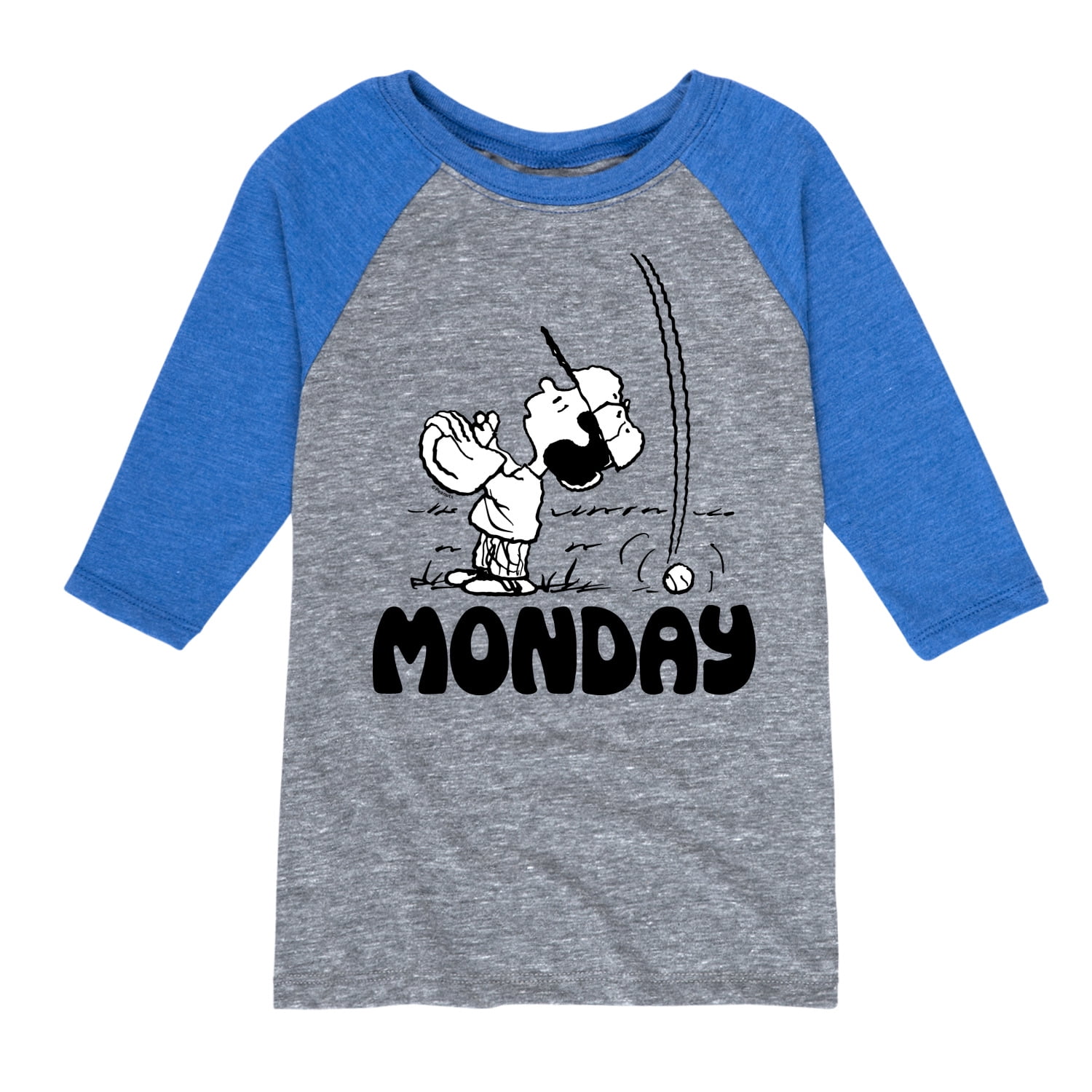 Peanuts - Lucy Monday - Toddler & Youth Raglan Graphic T-Shirt ...