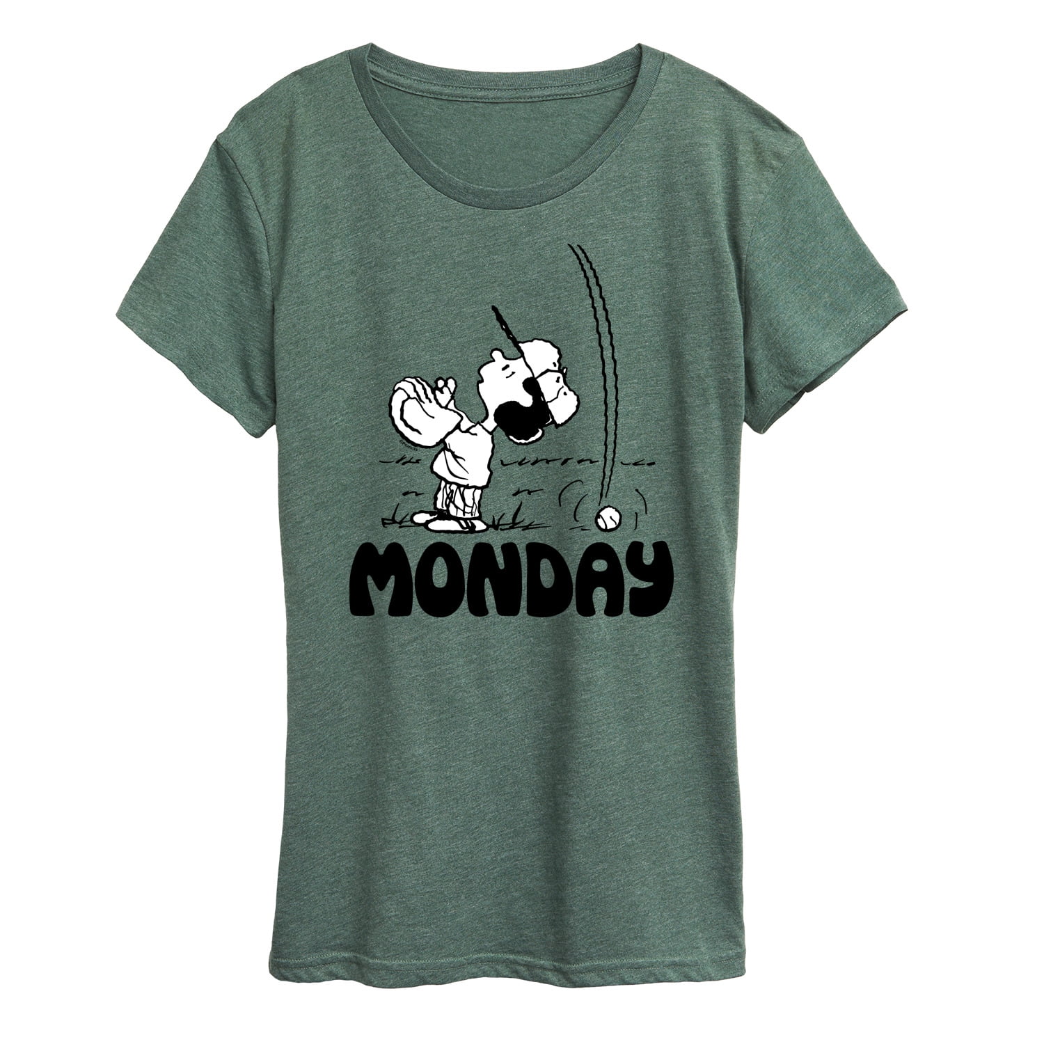 Peanuts - Lucy Monday - Women's Short Sleeve Graphic T-Shirt - Walmart.com