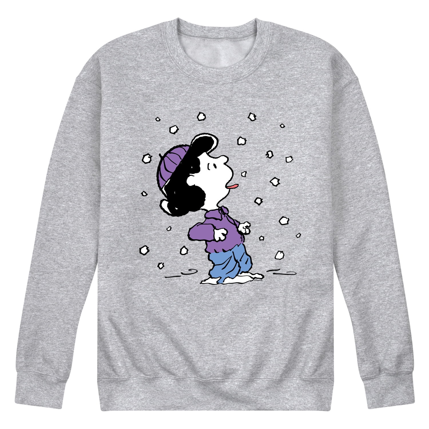 Peanuts - Lucy Snow - Men's Crew Neck Fleece Pullover - Walmart.com