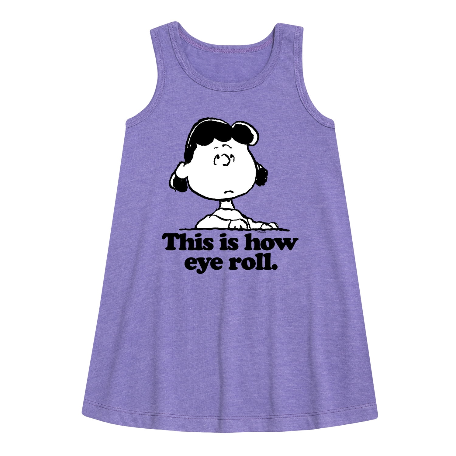 Peanuts - Lucy This Is How Eye Roll - Toddler & Youth Girls A-line ...