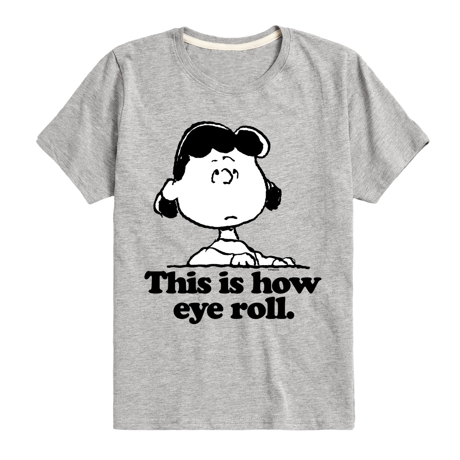 Peanuts - Lucy This Is How Eye Roll - Toddler & Youth Short Sleeve ...