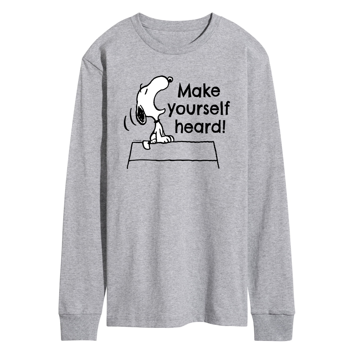 Peanuts - Make Yourself Heard - Men's Long Sleeve T-Shirt - Walmart.com