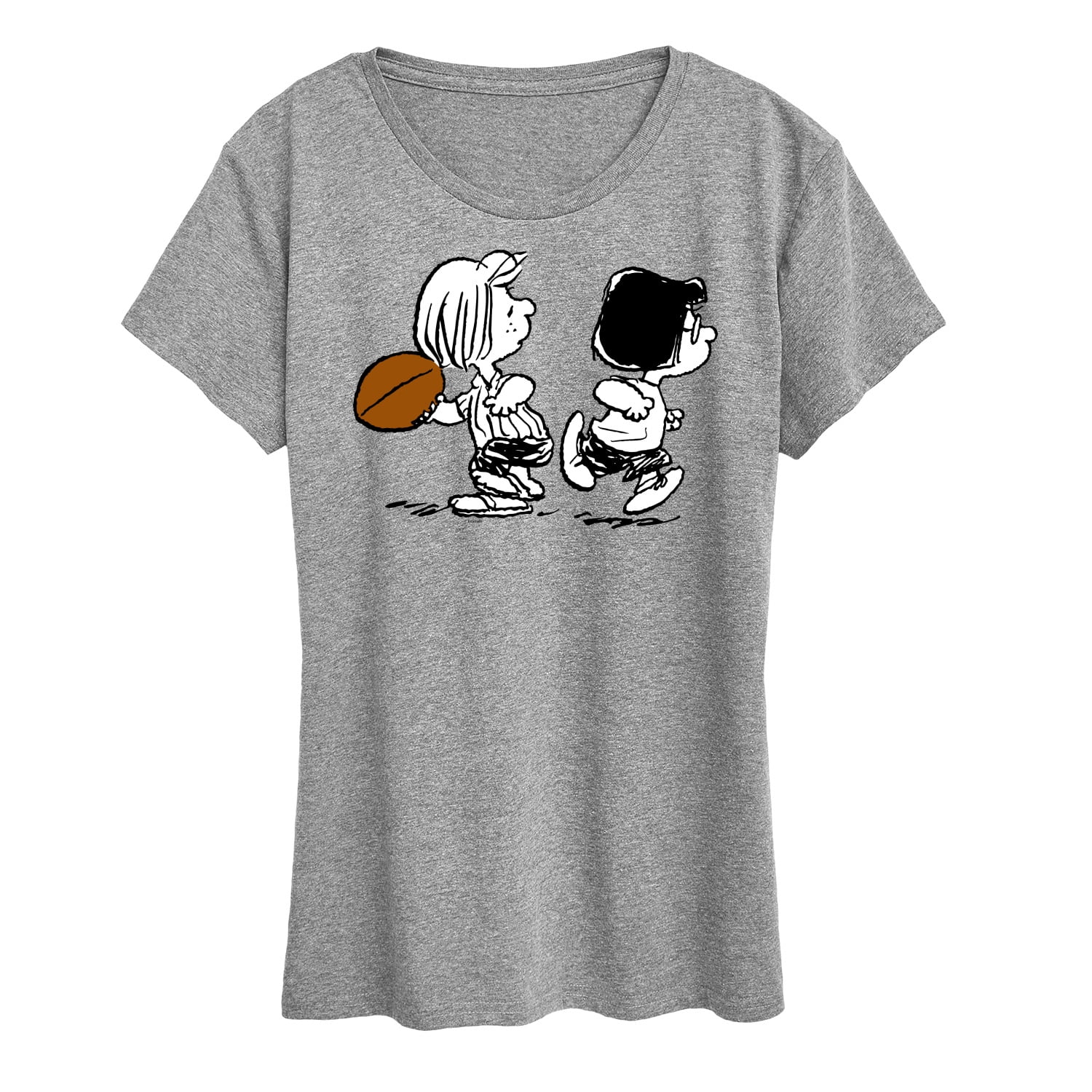 Peanuts - Marcie Patty Football - Women's Short Sleeve Graphic T-Shirt ...