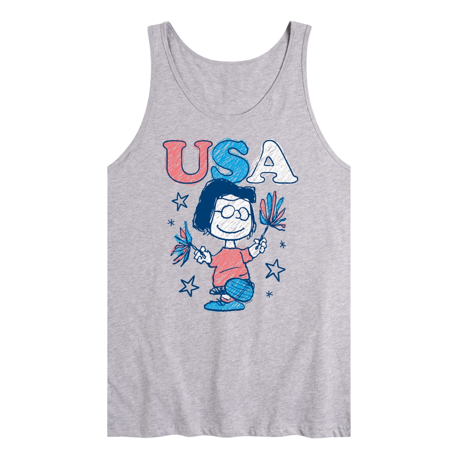 Peanuts - Marcie Pom Poms - USA - Men's Jersey Tank - Walmart.com